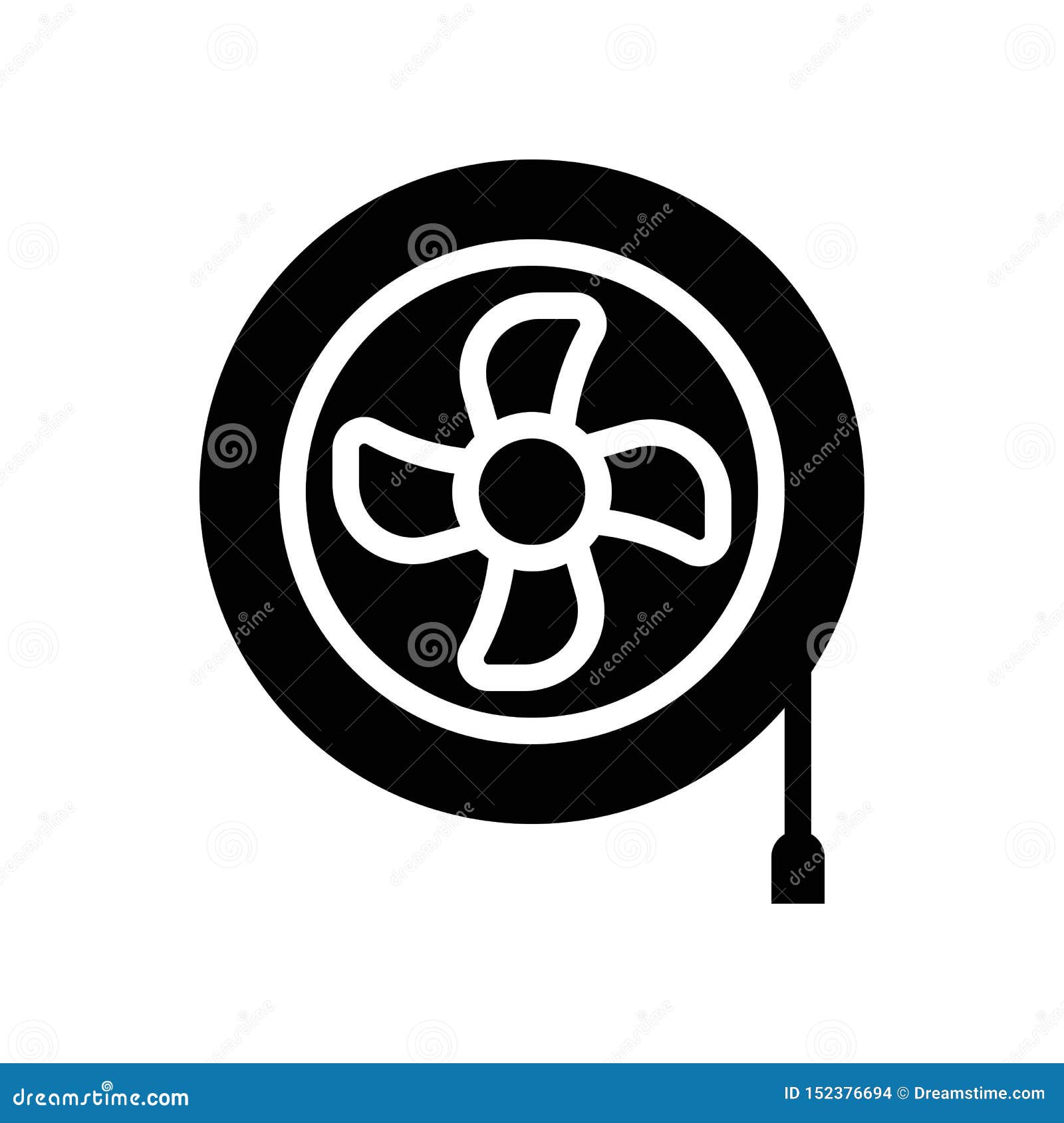 Exhaust Fan Vector Illustration, Isolated Solid Style Icon Stock Vector ...