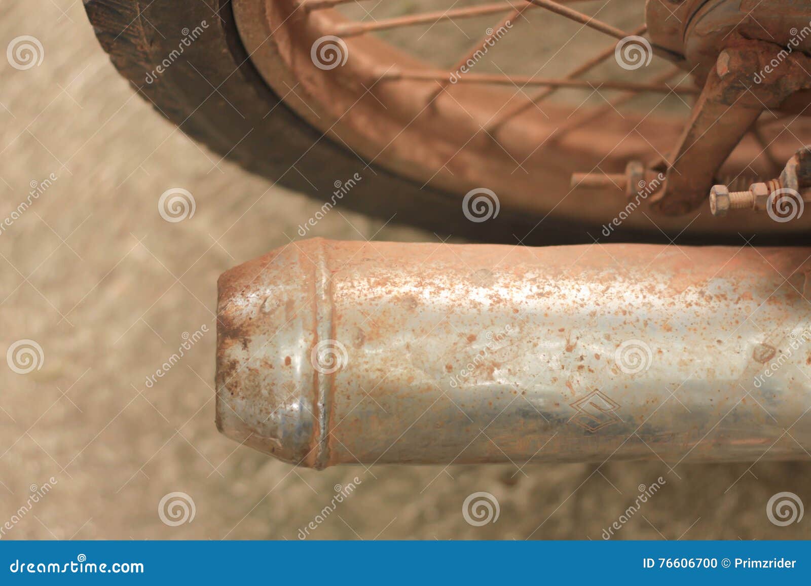 Exhaust motorbikes rust stock photo. Image of exhaust - 76606700