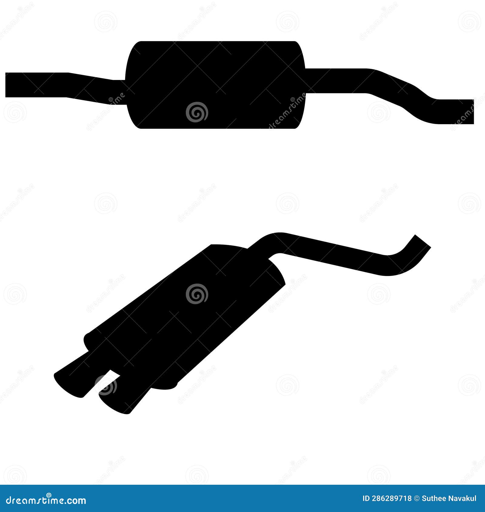 Exhaust Muffler Icon. Exhaust Pipe Sign. Muffler Symbol. Flat Style ...