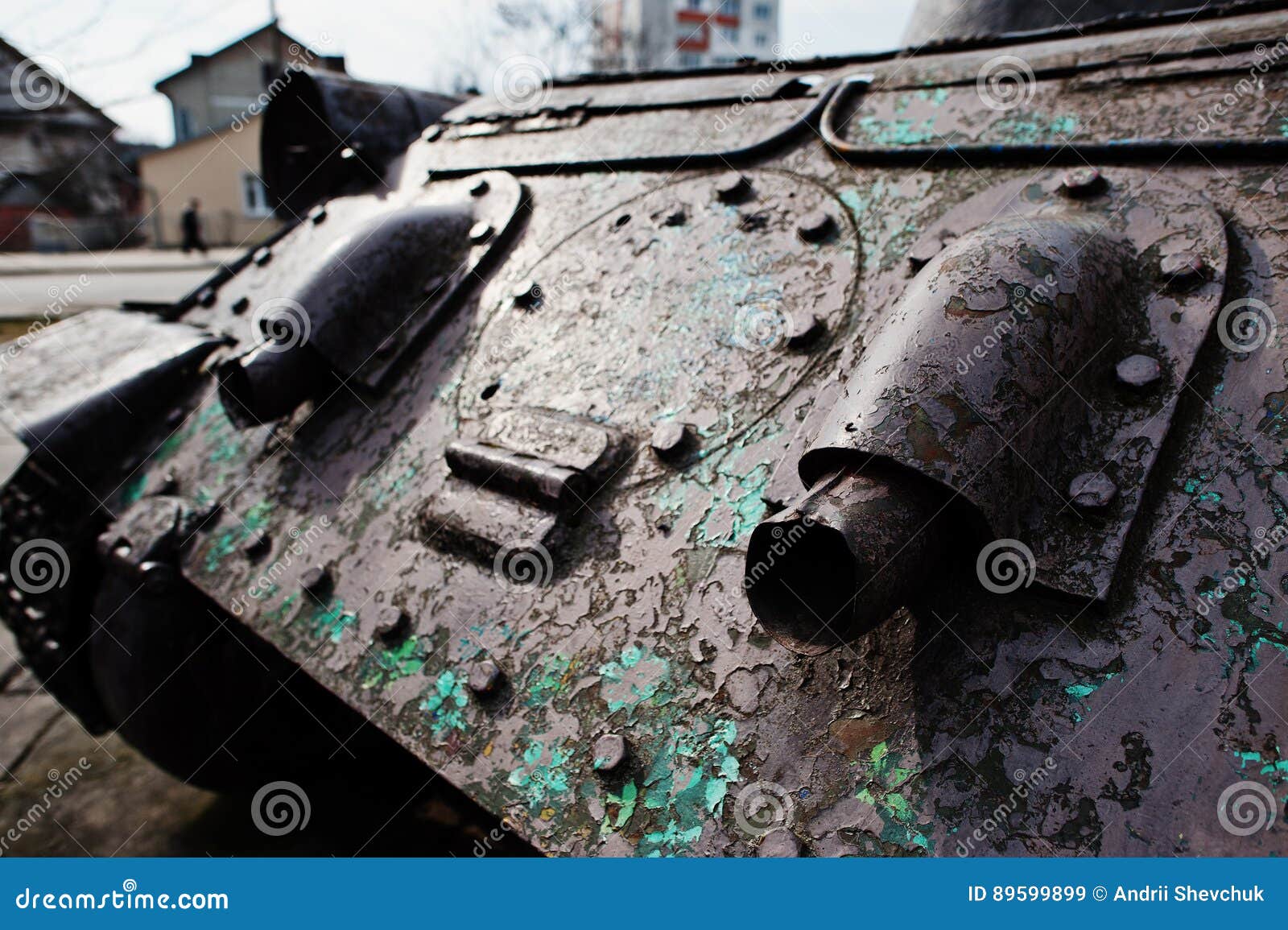Exhaust of Old Vintage Military Tank. Stock Image - Image of martial ...