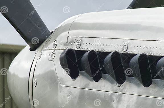 Exhaust Outlets on Spitfire Aircraft Stock Image - Image of plane ...