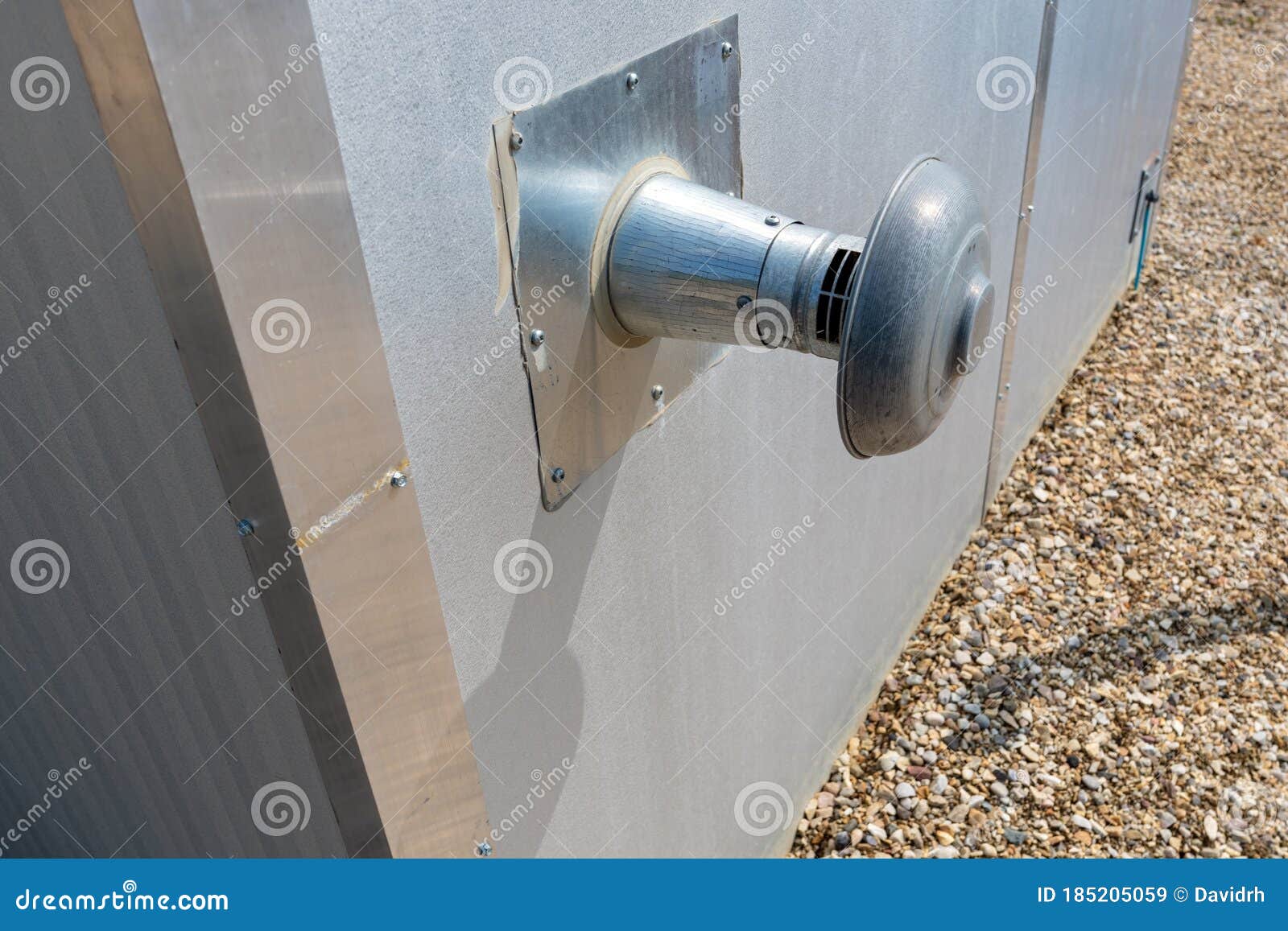 Exhaust on the Outside of a Metal Building Stock Image - Image of ...