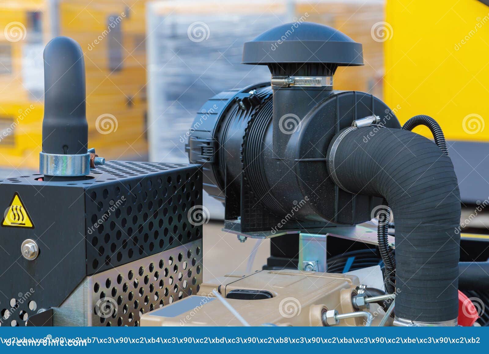 Exhaust Pipe of an Air Compressor Close-up Stock Photo - Image of ...