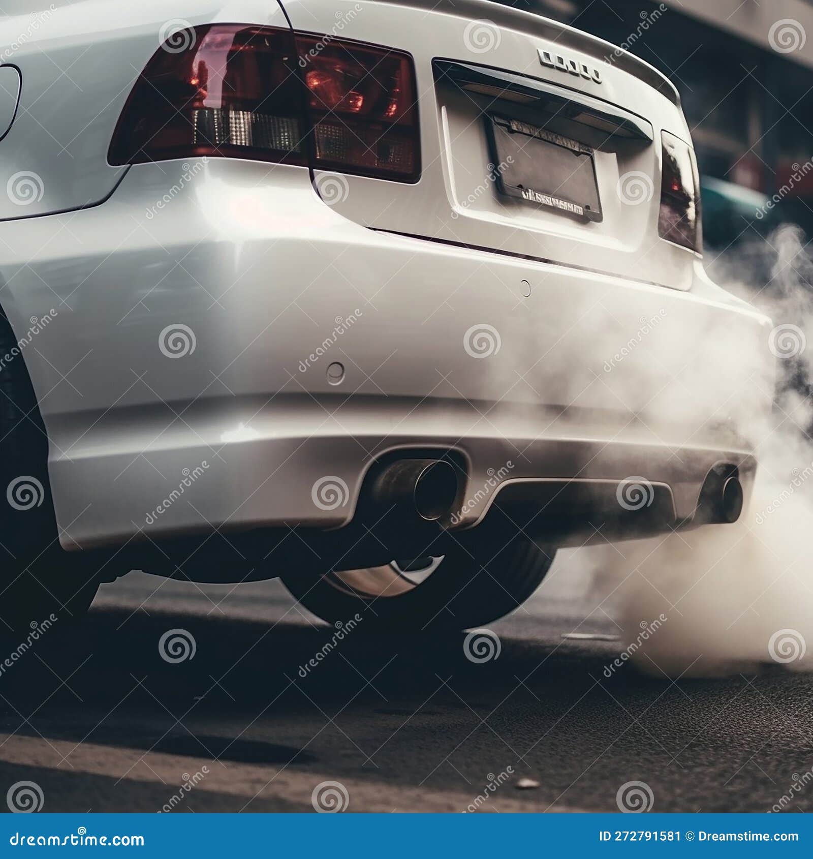 The Exhaust Pipe of the Automobile that Emits Carbon Dioxide As a ...