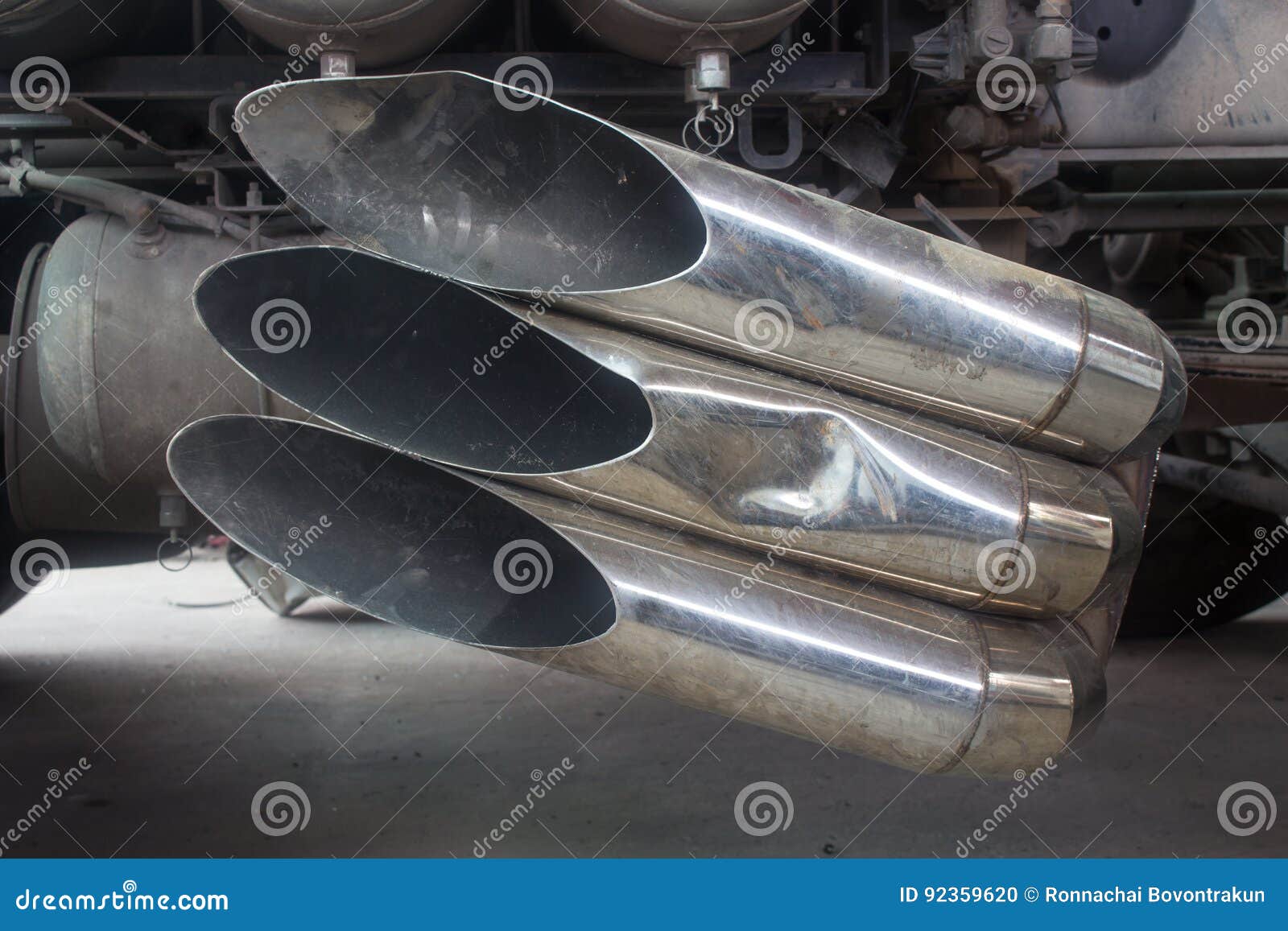 Exhaust Pipe of Big Truck Close Up Stock Photo - Image of expulsion ...