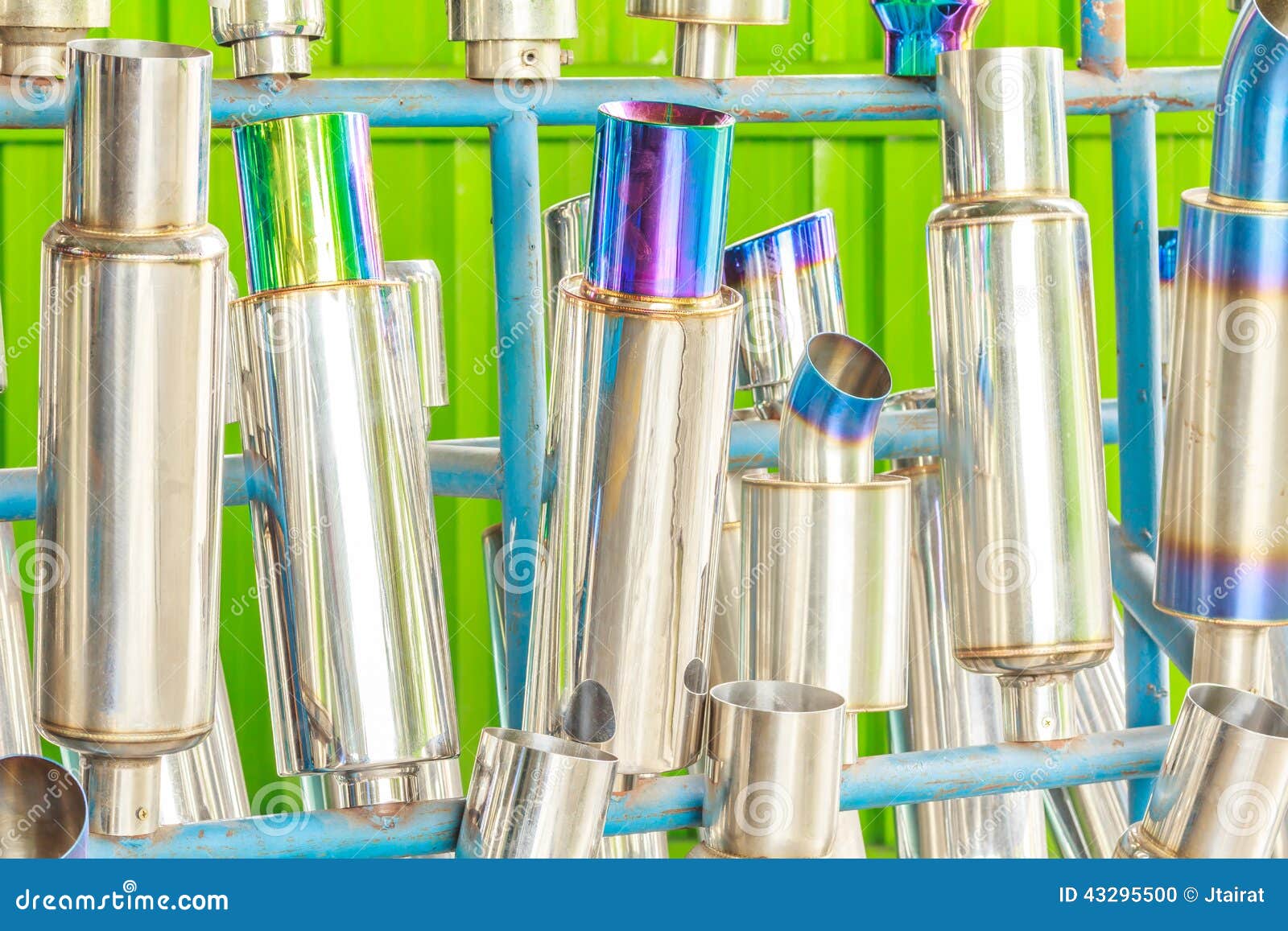 Exhaust Pipe for the Car on Rack Stock Photo - Image of tuning, rack ...