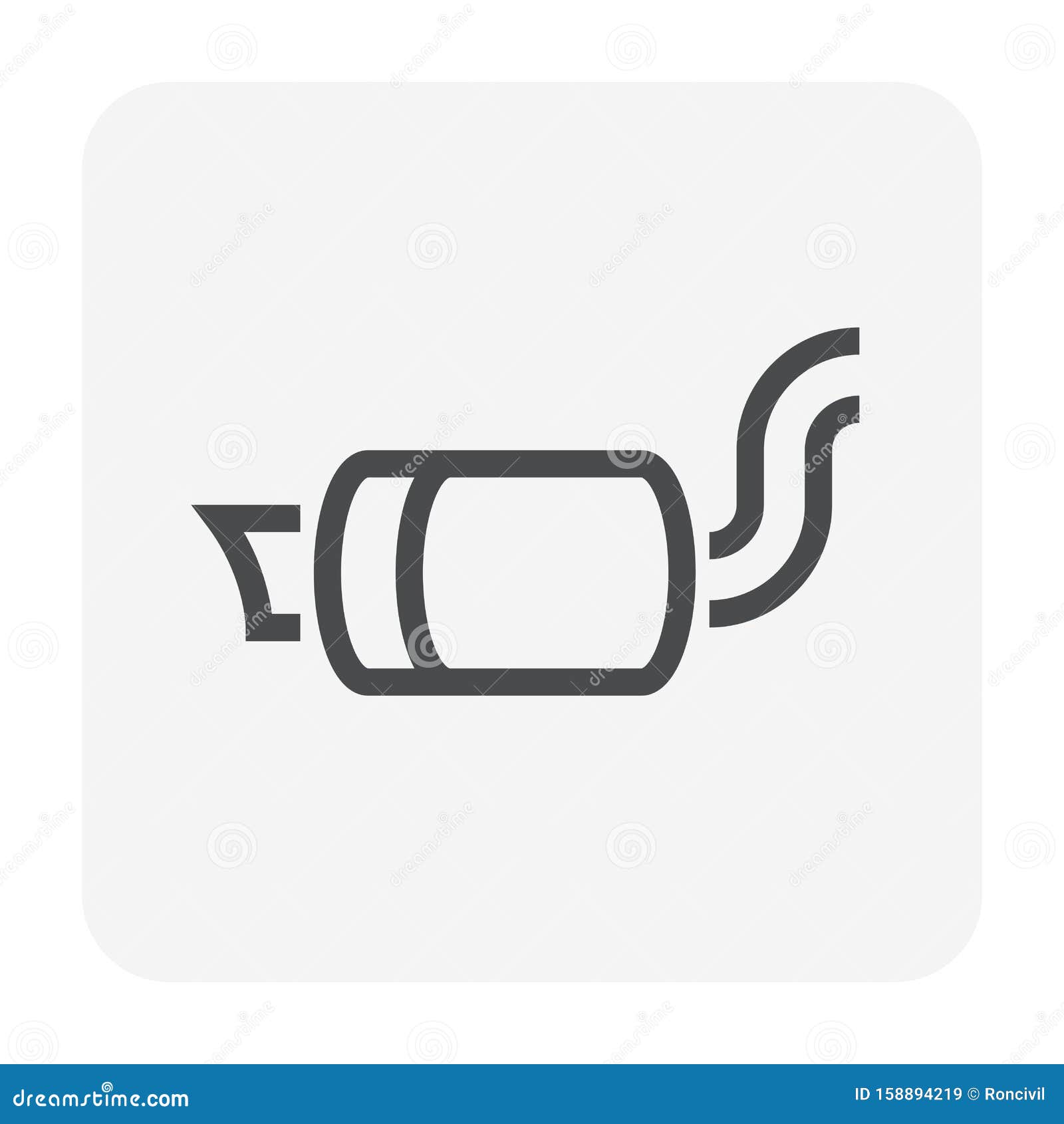 Exhaust pipe icon stock vector. Illustration of system - 158894219