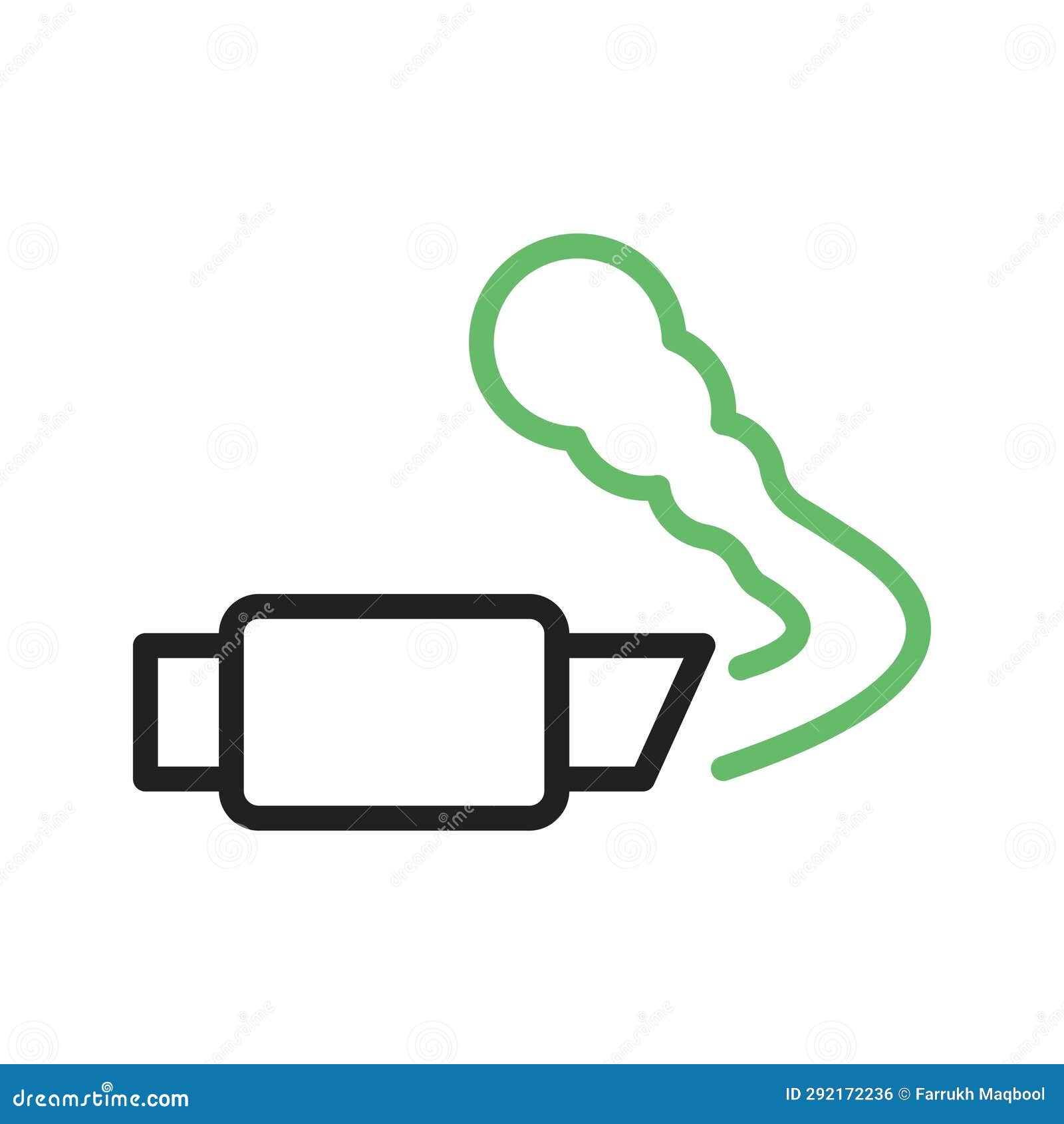 Exhaust Pipe Icon Vector Image. Stock Vector - Illustration of outline ...