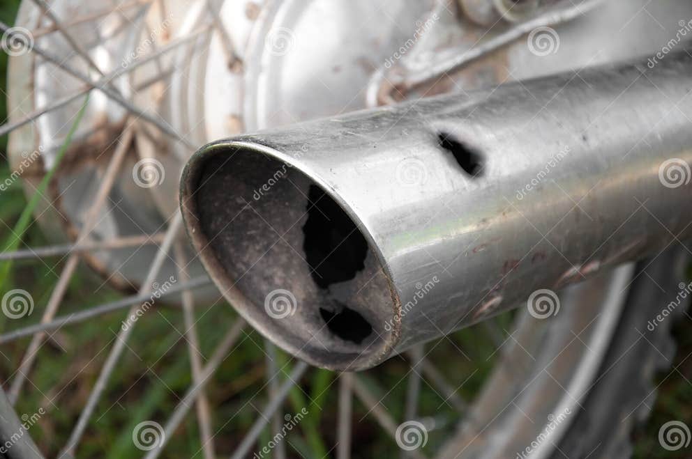 Exhaust Pipe Motorcycle Hole Stock Image - Image of motorcycle, metal ...