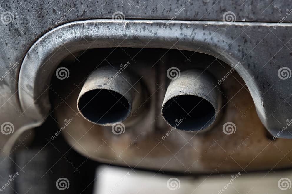 The Exhaust Pipe is Visible from Underneath the Car S Rear End Stock ...