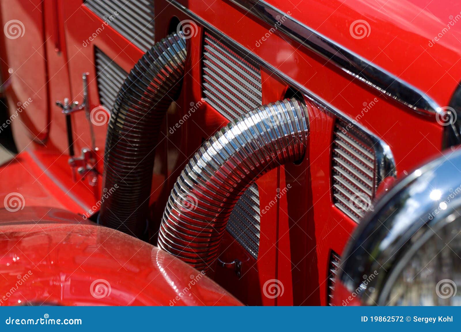 The Exhaust Pipes of an Old Car. Stock Photo - Image of monoxide ...