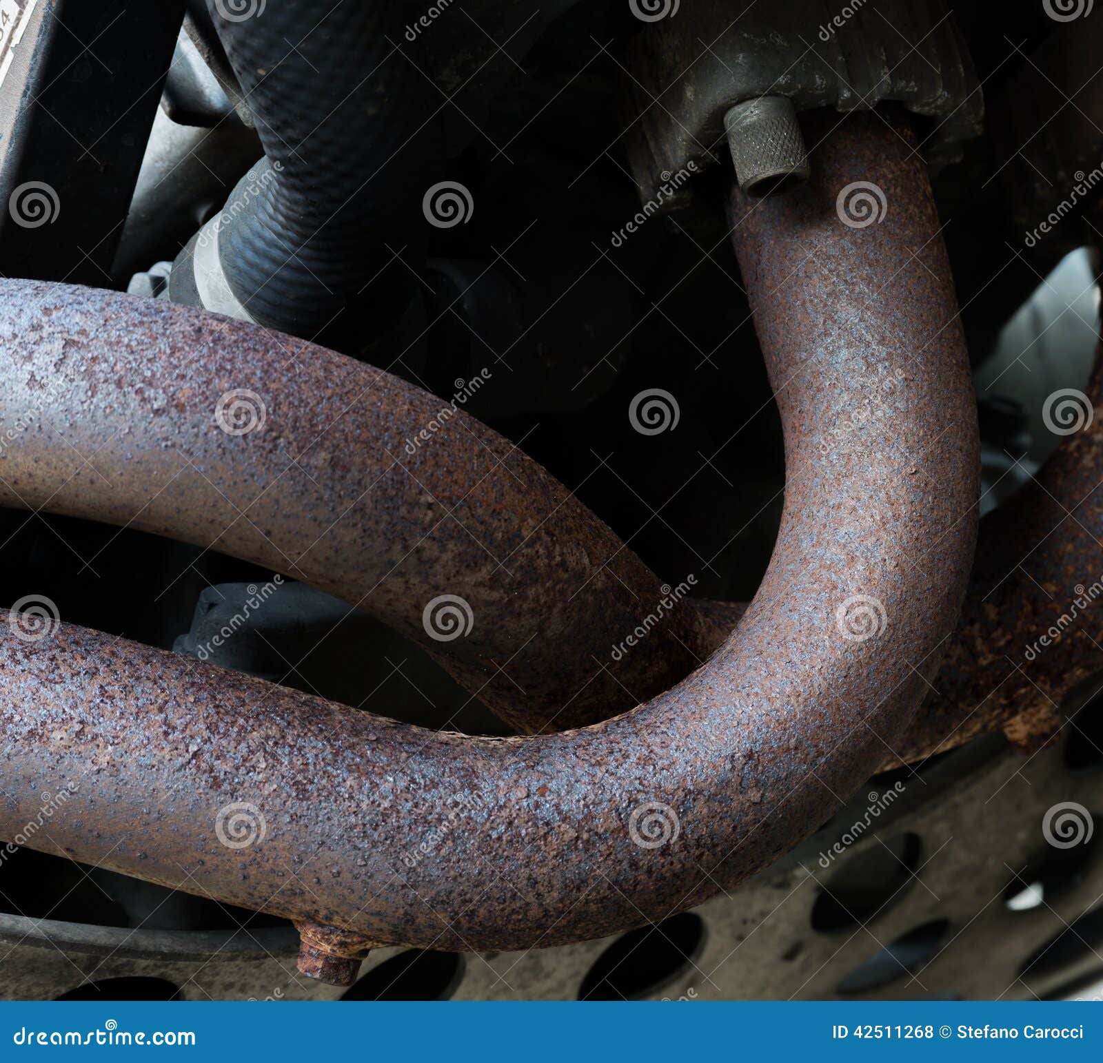 Exhaust stock photo. Image of iron, welding, rusty, rustic - 42511268