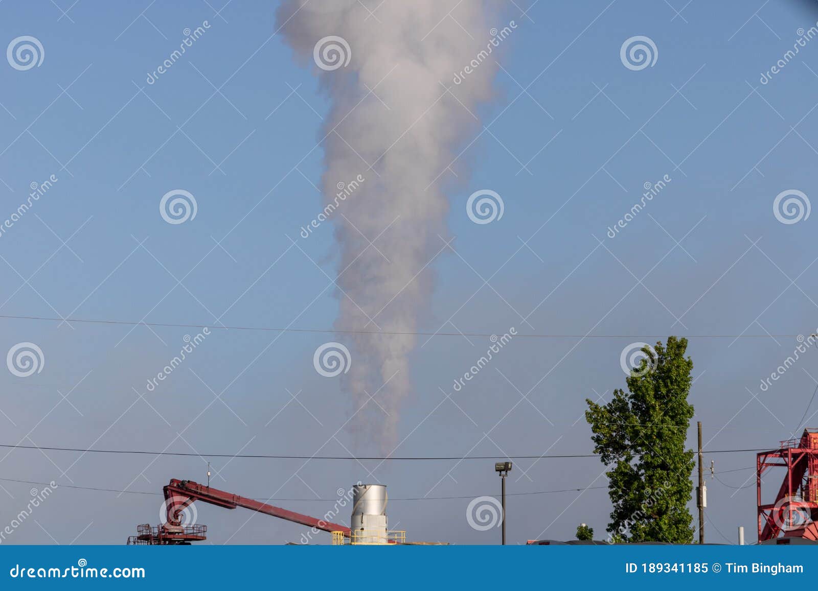 Exhaust Stack Blowing Steam from Factory Stock Image - Image of pellets ...