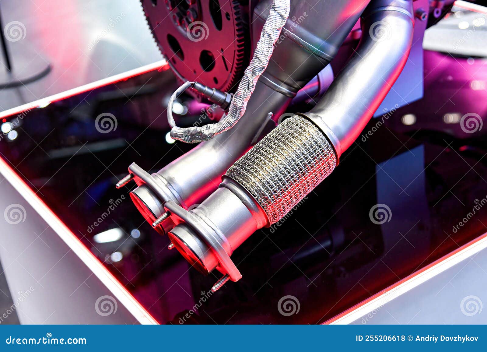 The Exhaust System of an Internal Combustion Engine Assembly on a Store ...