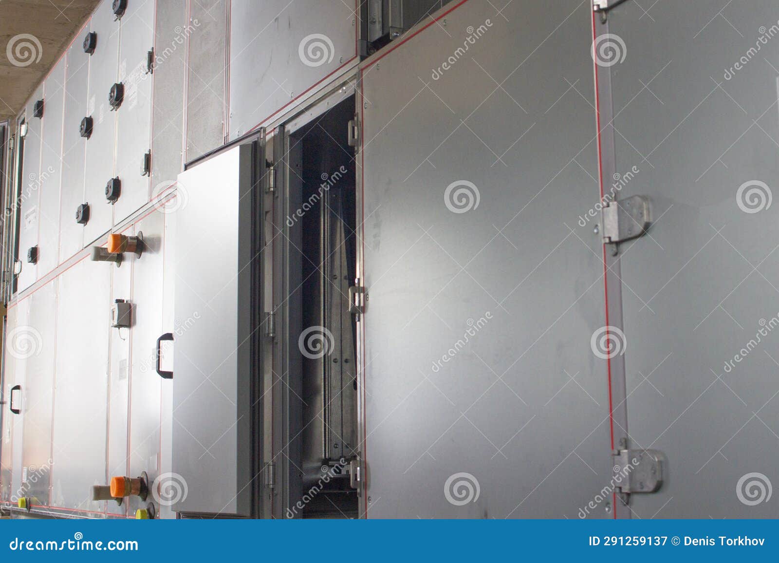 Exhaust Unit with Backdraft Valves Close-up Stock Image - Image of ...