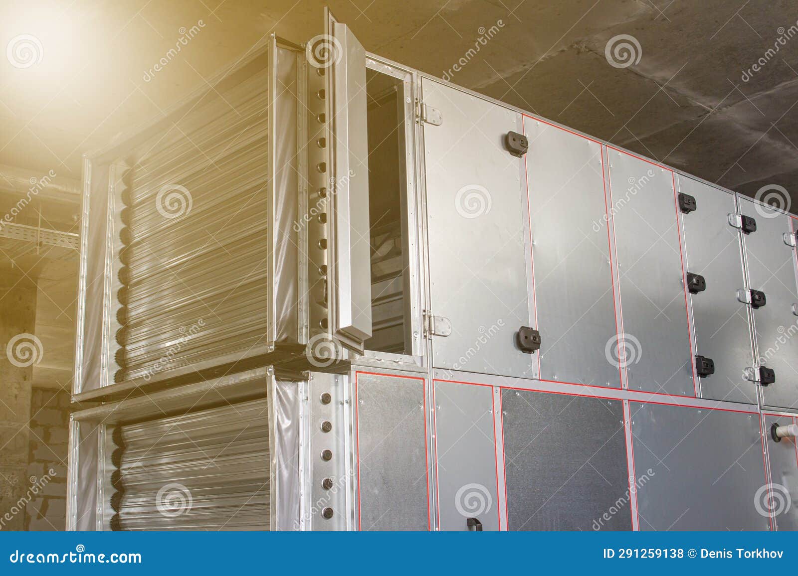 Exhaust Unit with Backdraft Valves Close-up Stock Photo - Image of ...