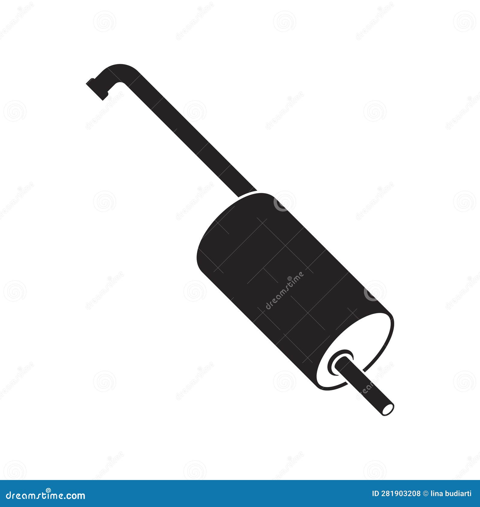 Exhaust vector icon stock vector. Illustration of silencer - 281903208