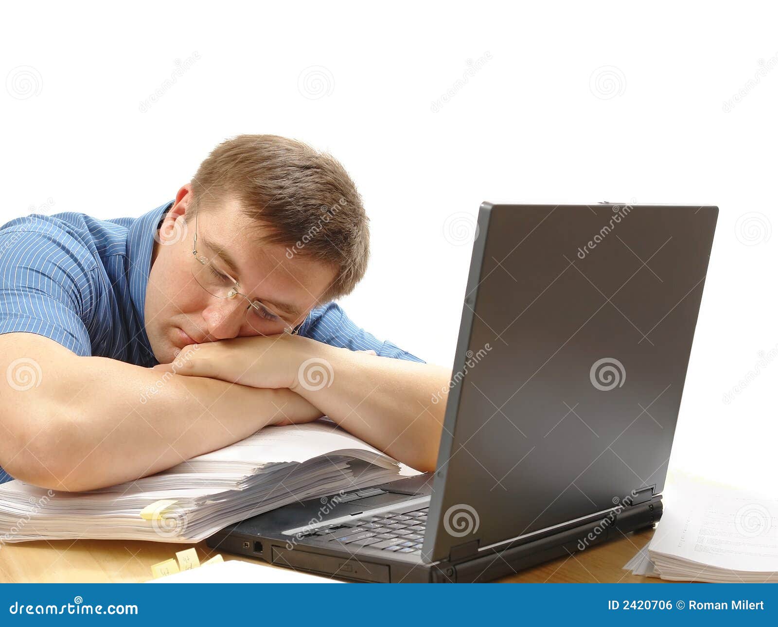 Exhausted stock photo. Image of overwork, notebook, information - 2420706