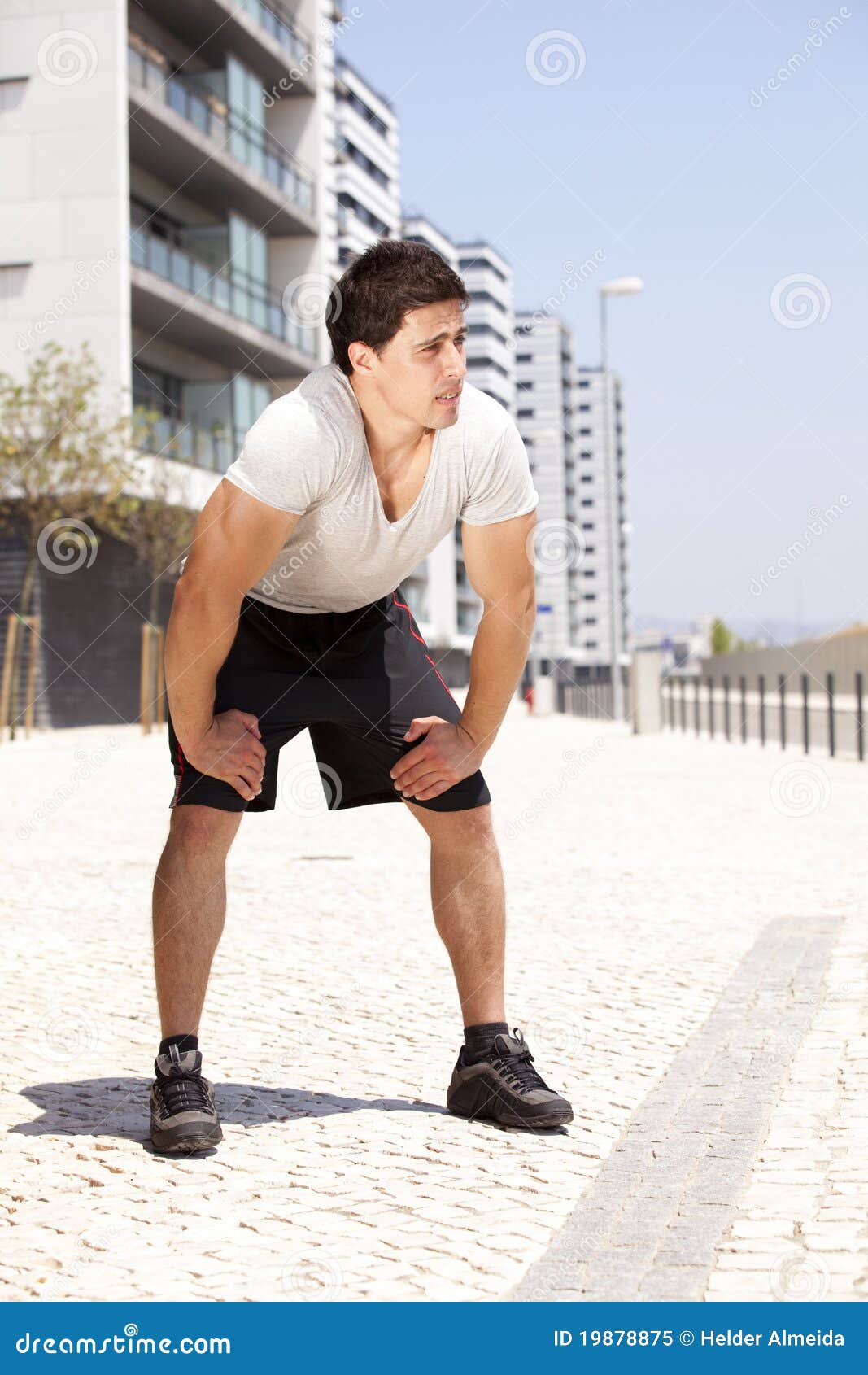 Exhausted athletet stock image. Image of adult, recovery - 19878875