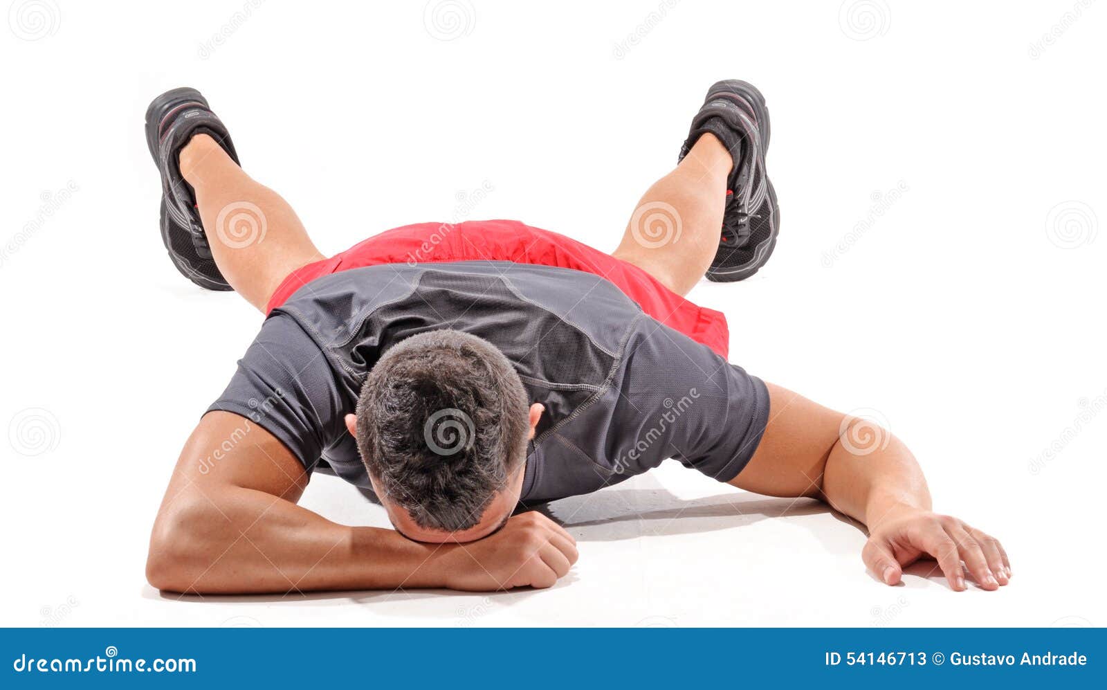 Exhausted athletic man stock image. Image of abdominal - 54146713