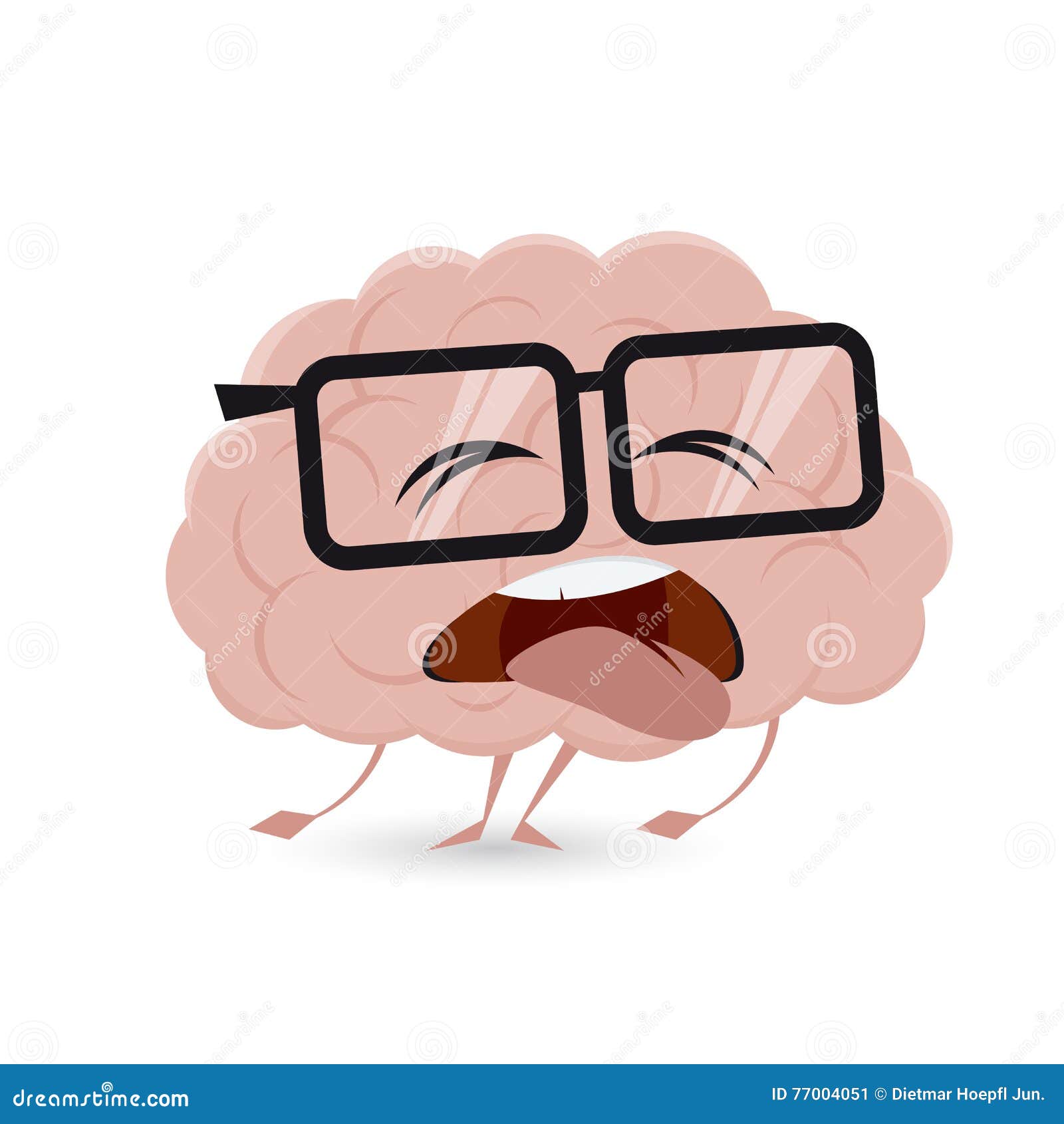 Exhausted brain clipart stock vector. Illustration of comic - 77004051