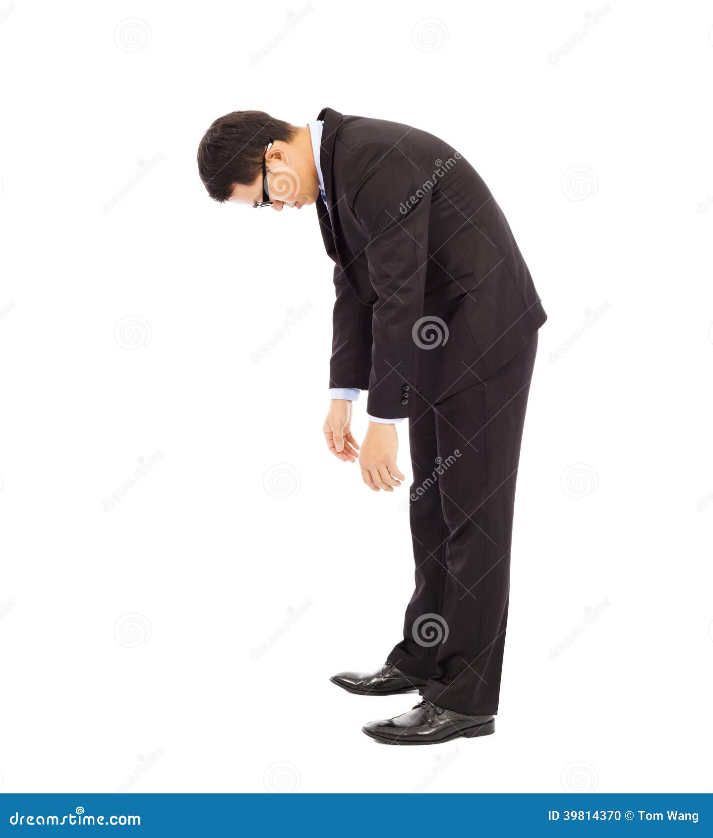 Exhausted Businessman Stoop Stock Photo - Image of fatigue, business ...