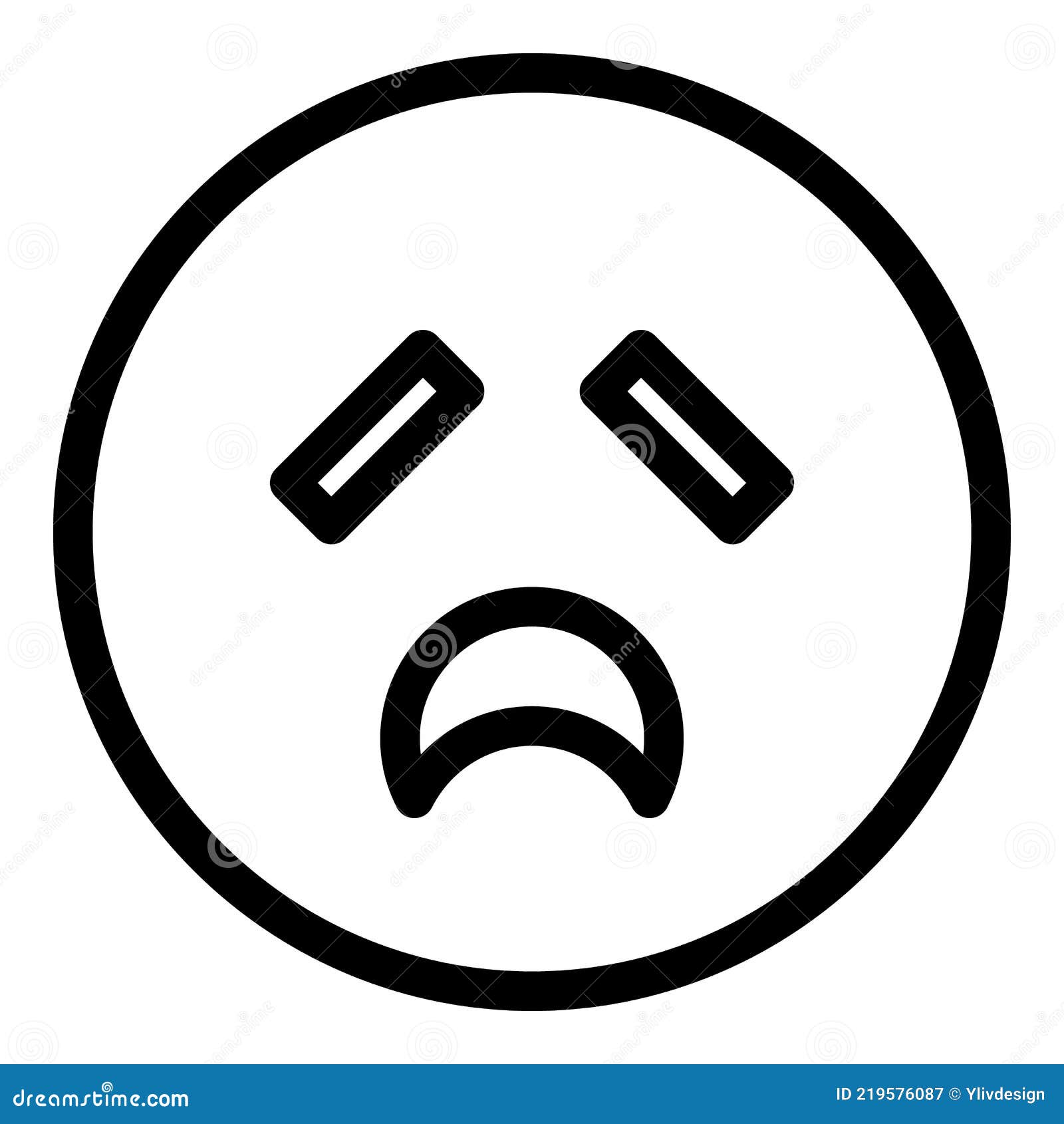 Exhausted Emoji Isolated On Yellow Background, Tired Emoticon 3d ...