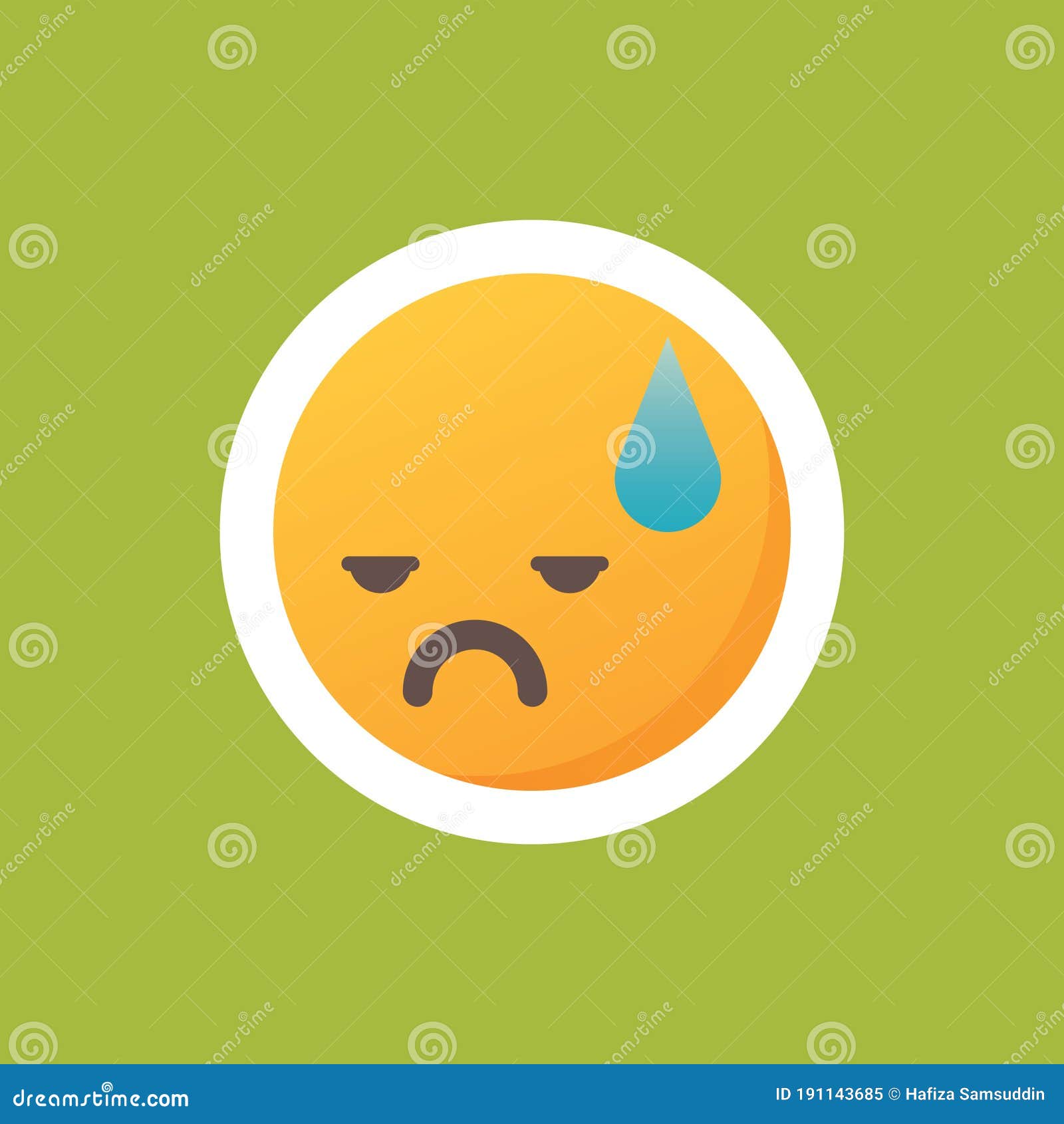 Exhausted Emoticon. Vector Illustration Decorative Design Stock Vector ...