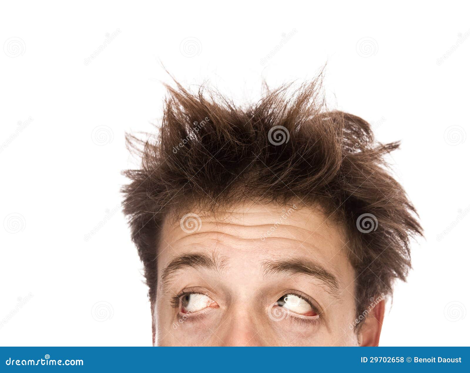 Exhausted man looking left stock photo. Image of eyeball - 29702658