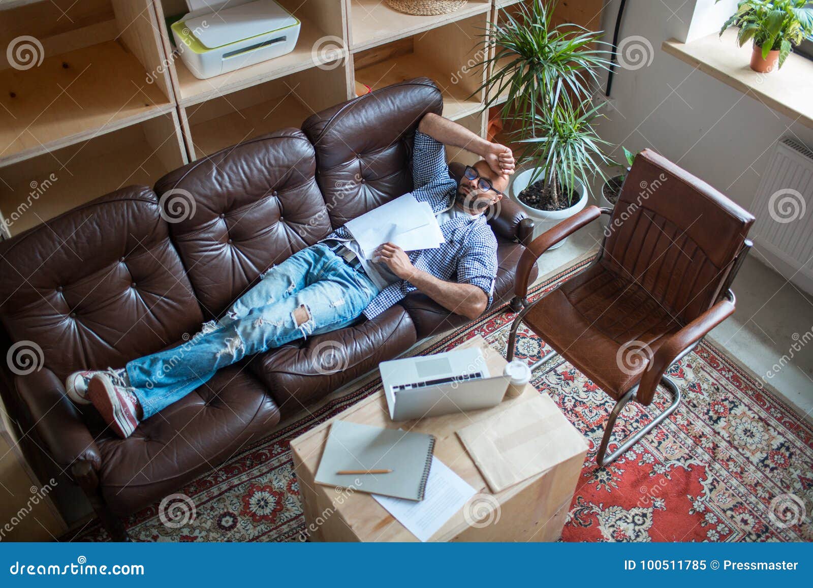 Sleeping at work stock image. Image of executive, profession - 100511785