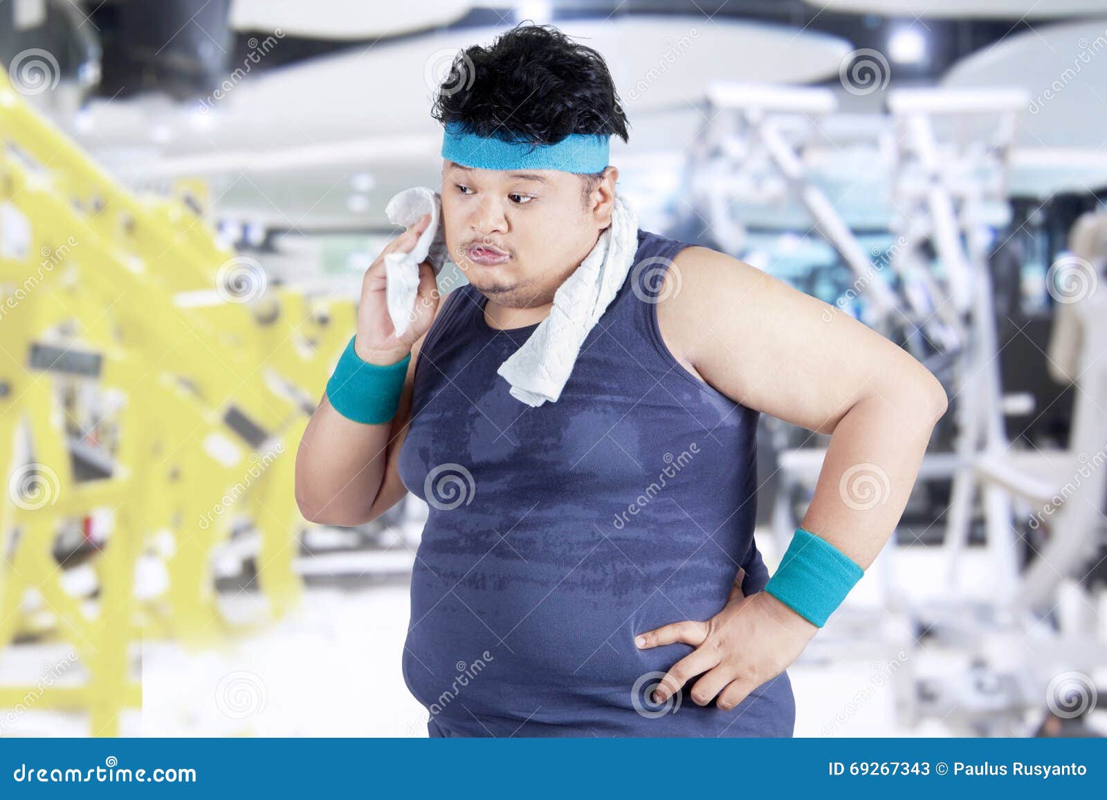 Exhausted Man after Workout 1 Stock Image - Image of fitness, hispanic ...