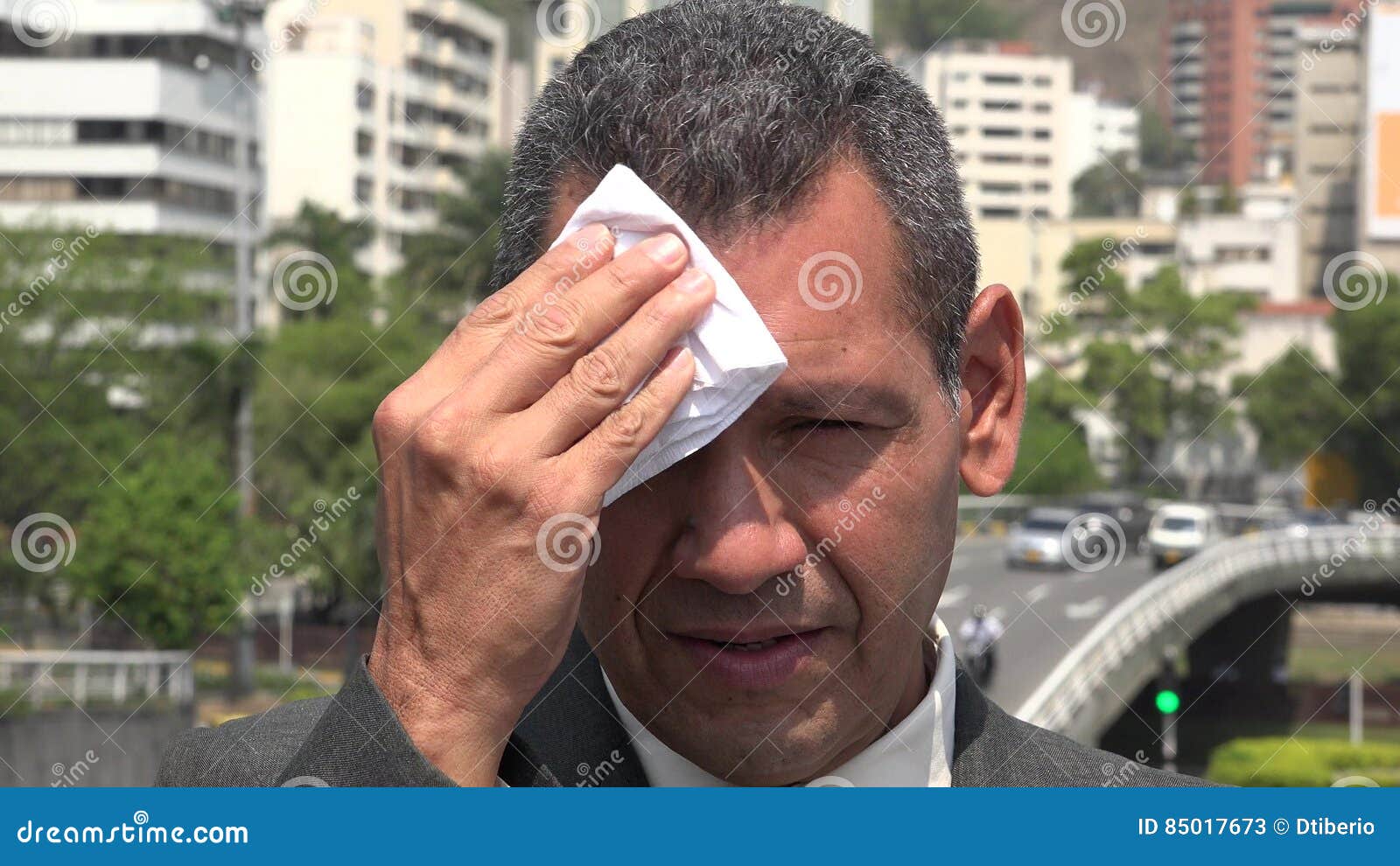 Exhausted and Perspiring Business Man Stock Image - Image of business ...