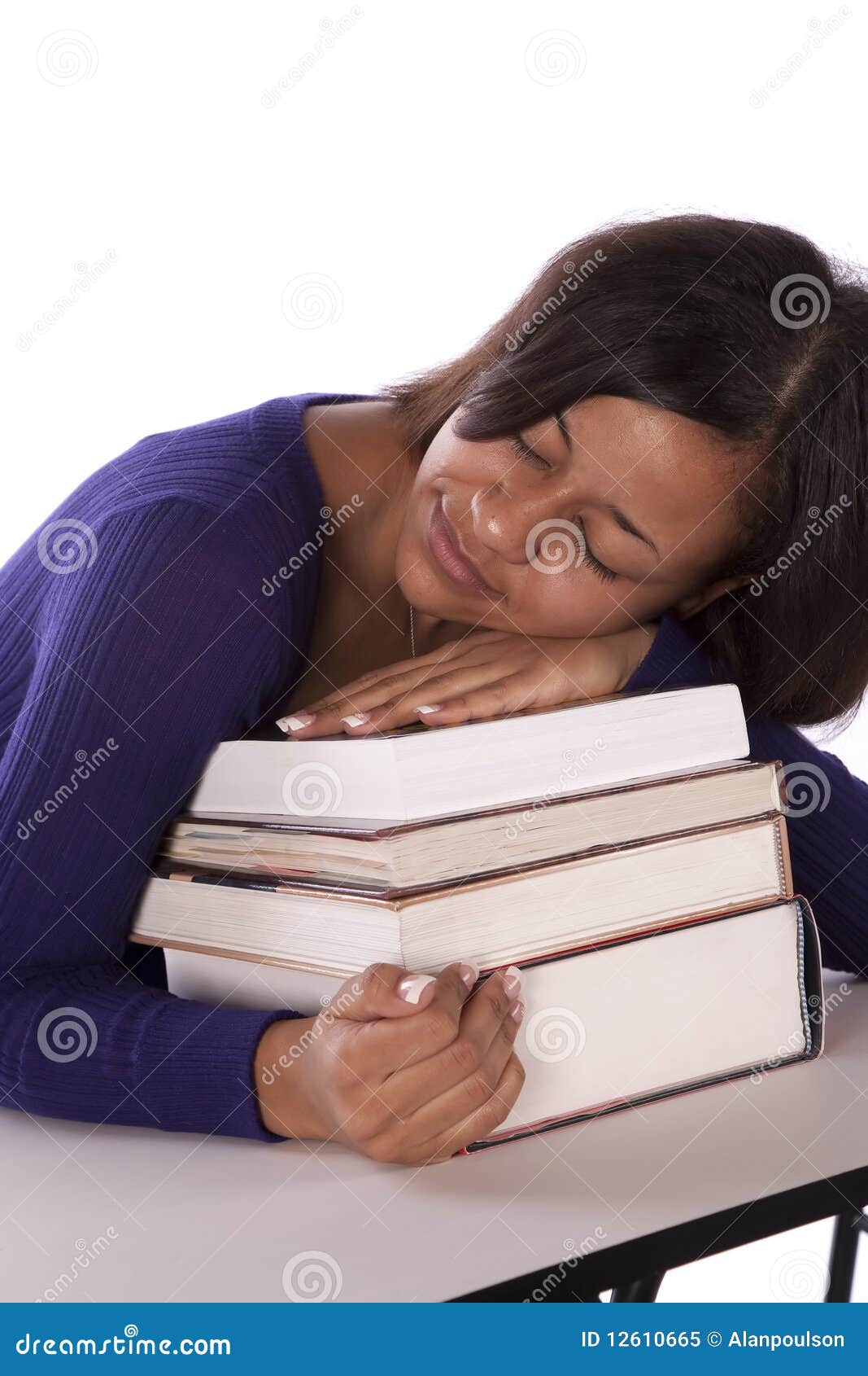 Exhausted student stock image. Image of notebook, sitting - 12610665