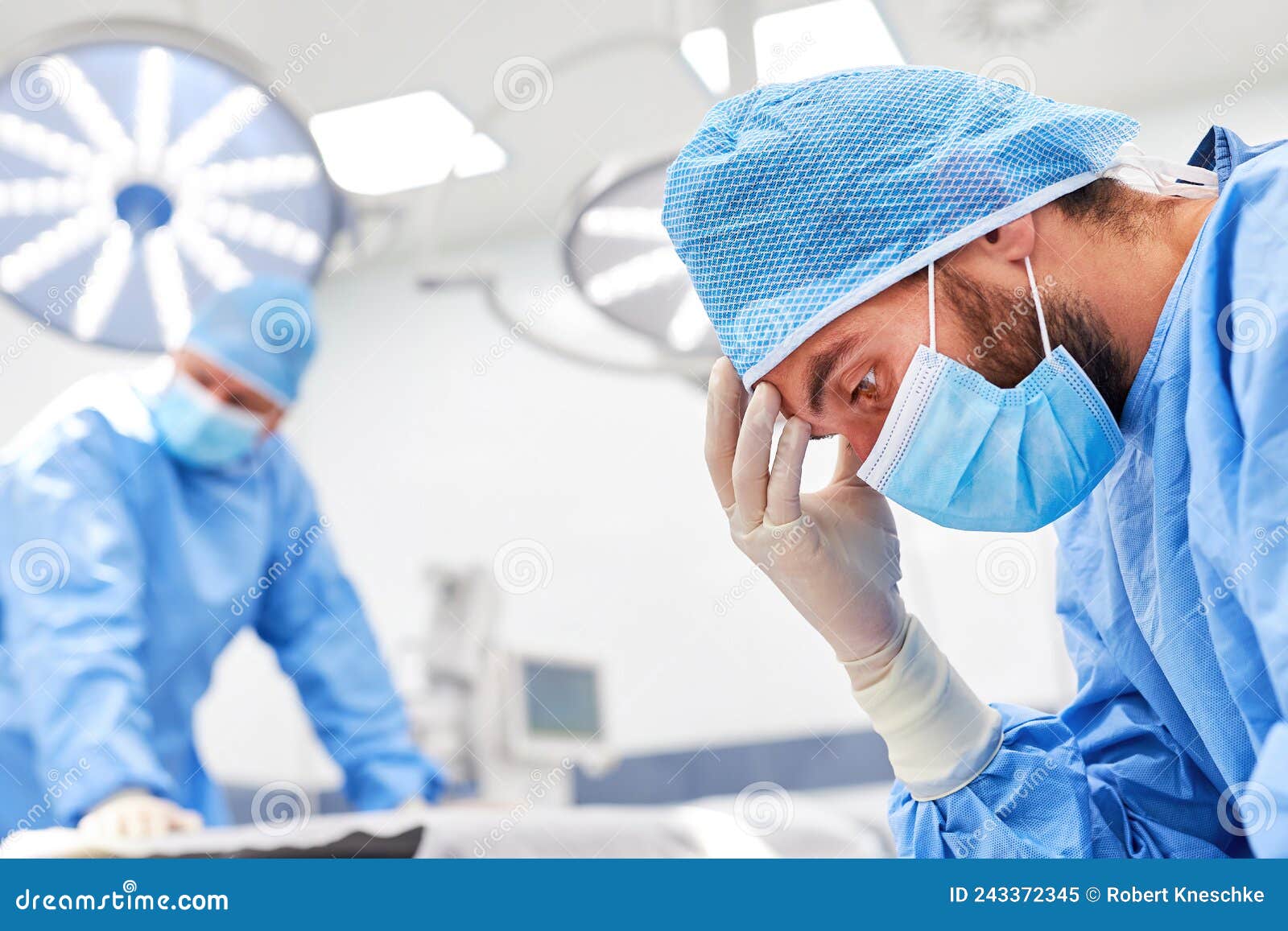 Exhausted Surgeon after a Strenuous Operation Stock Image - Image of ...