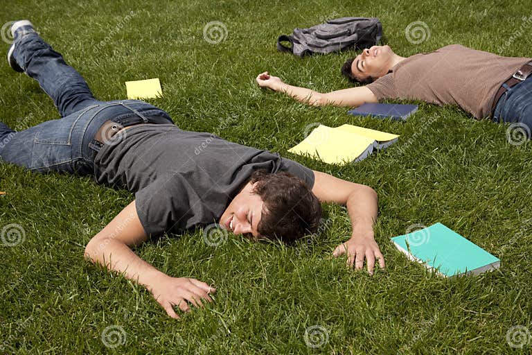 Exhausted with To Much Study Stock Image - Image of person, reading ...