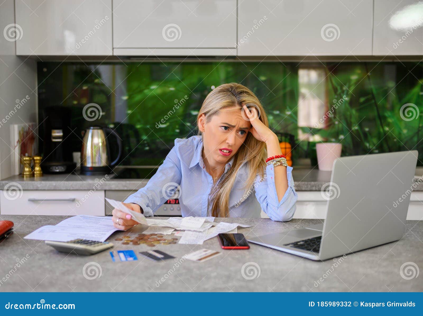 Woman Tired of Dealing with Personal Finances Stock Photo - Image of ...