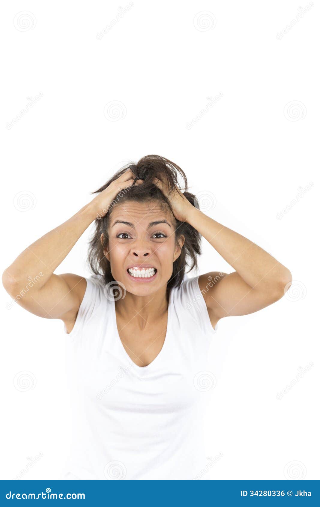 Exhausted Woman stock photo. Image of despair, emotional - 34280336