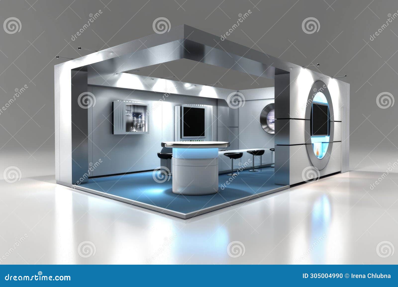 Exhibit Booth Stand Space. Booths at an Exhibition Stock Illustration ...