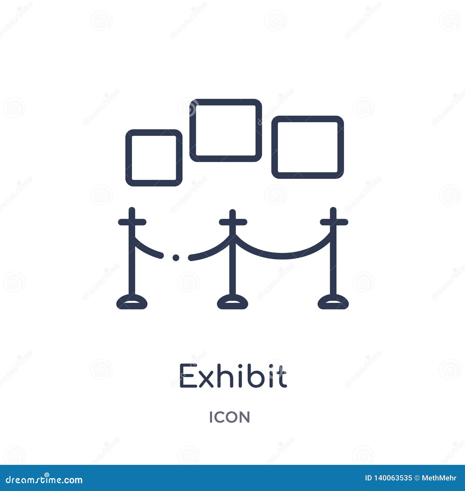 Exhibit Icon from Museum Outline Collection. Thin Line Exhibit Icon ...
