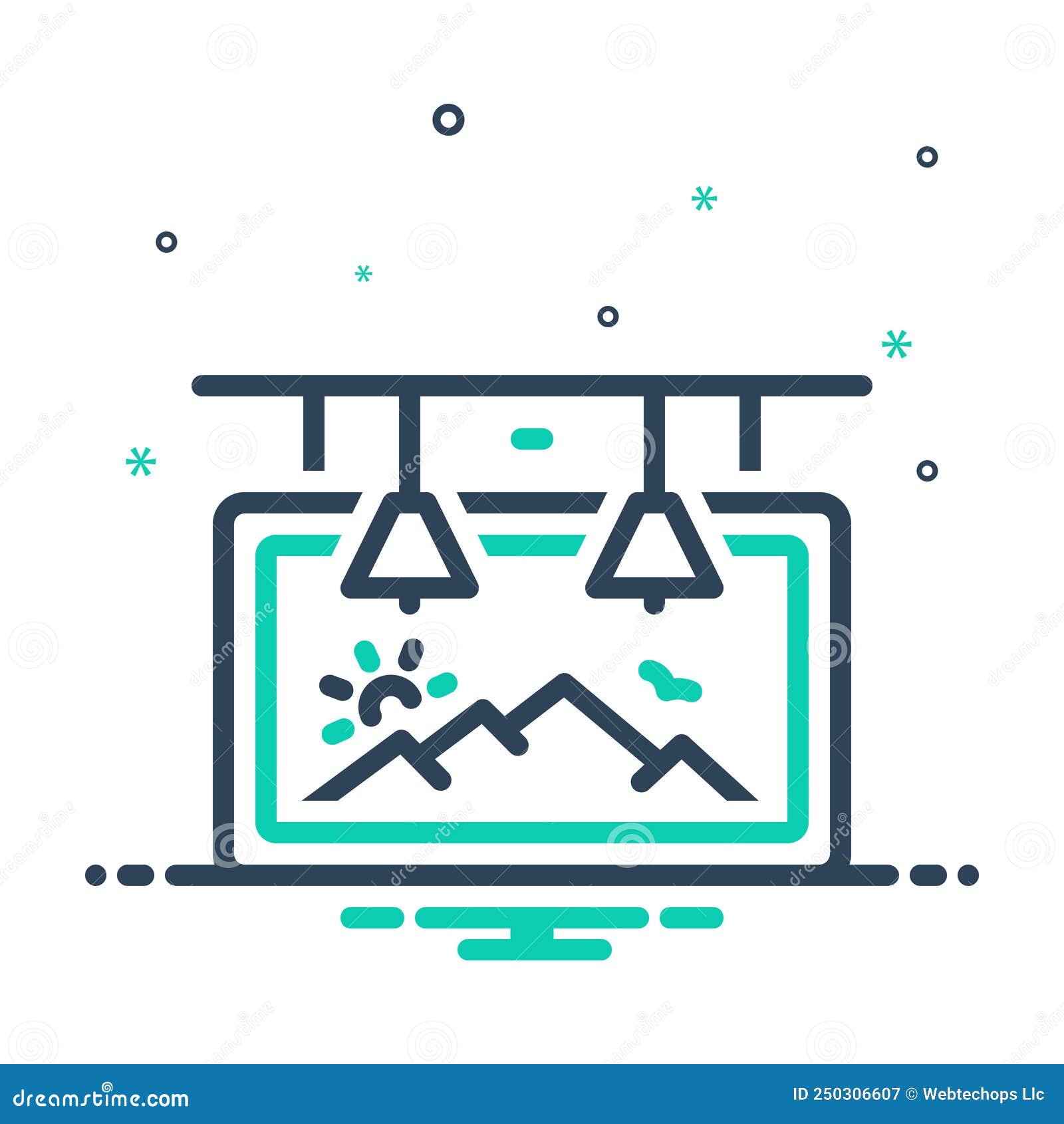 Mix Icon for Exhibit, Show and Display Stock Illustration ...