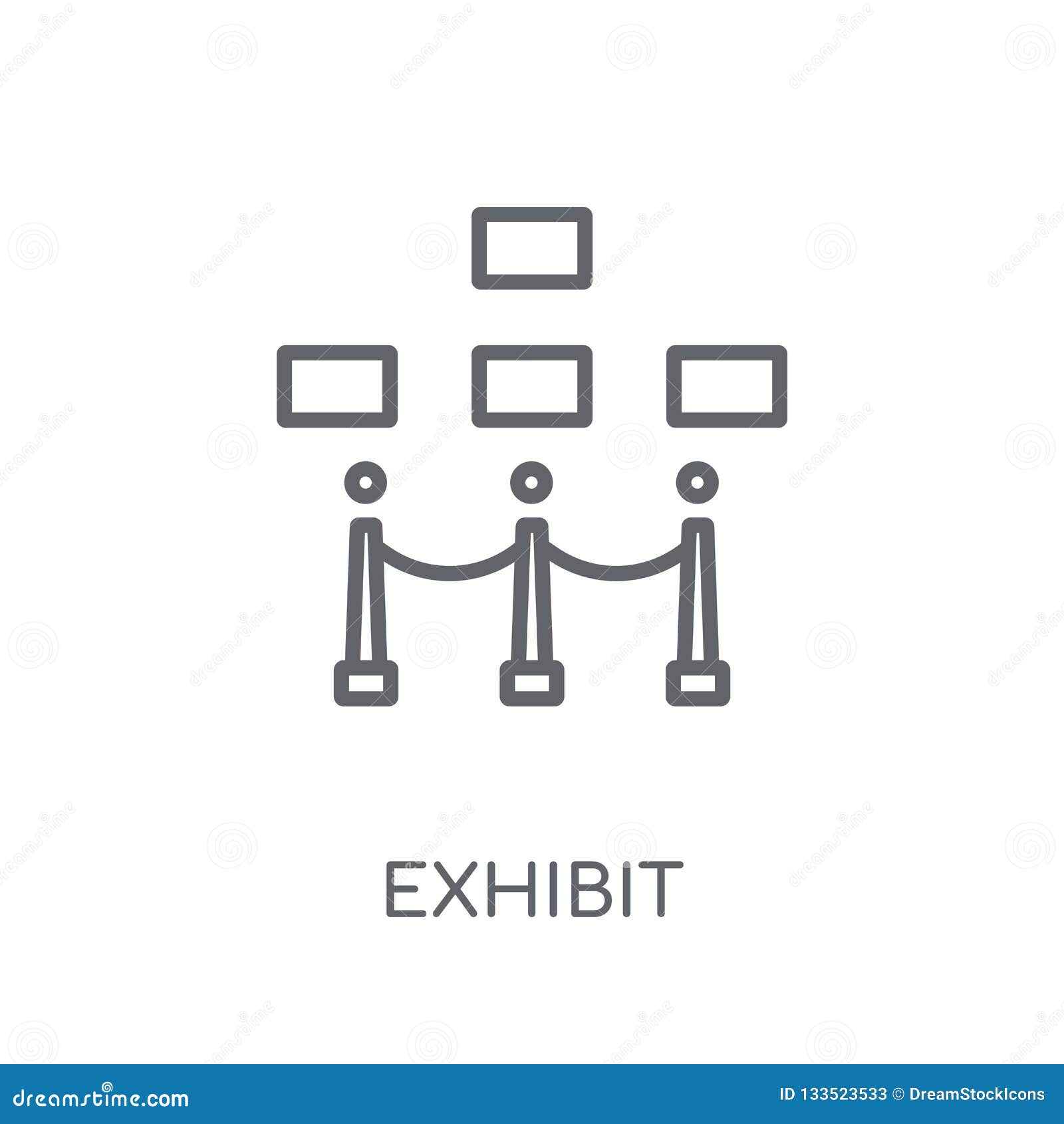 Exhibit Linear Icon. Modern Outline Exhibit Logo Concept on Whit Stock ...