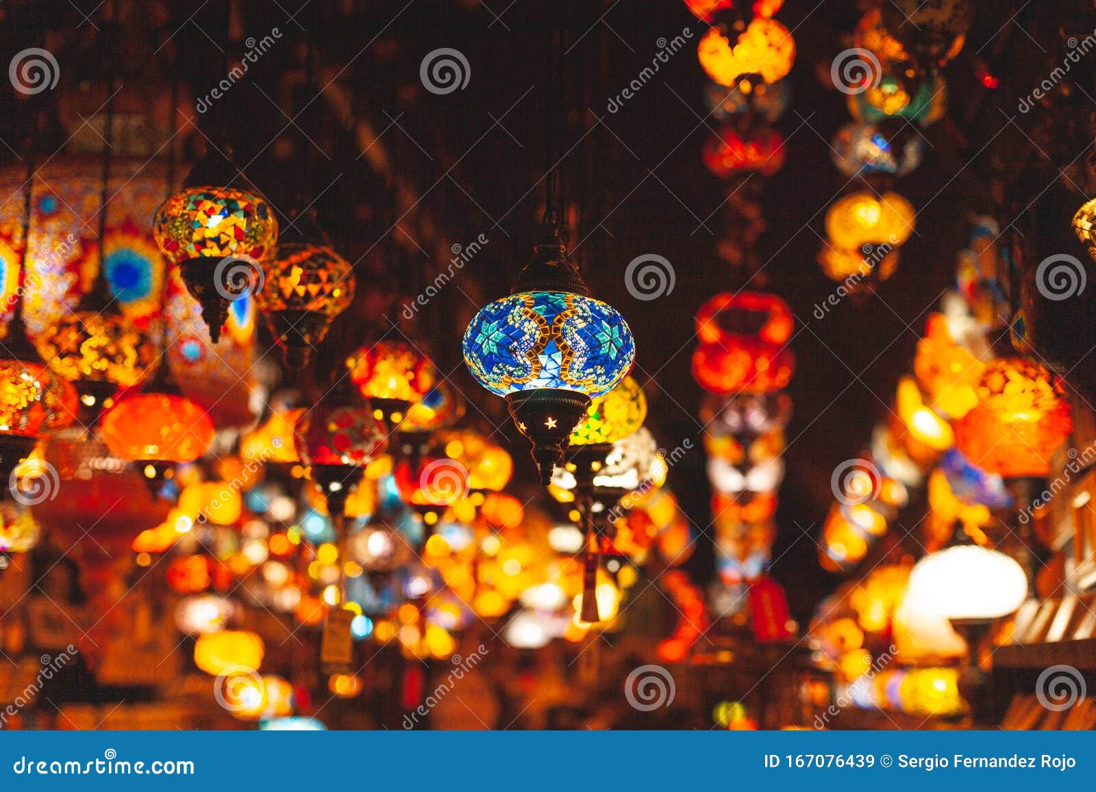 Arabic style lamps stock image. Image of glass, moroccan - 167076439
