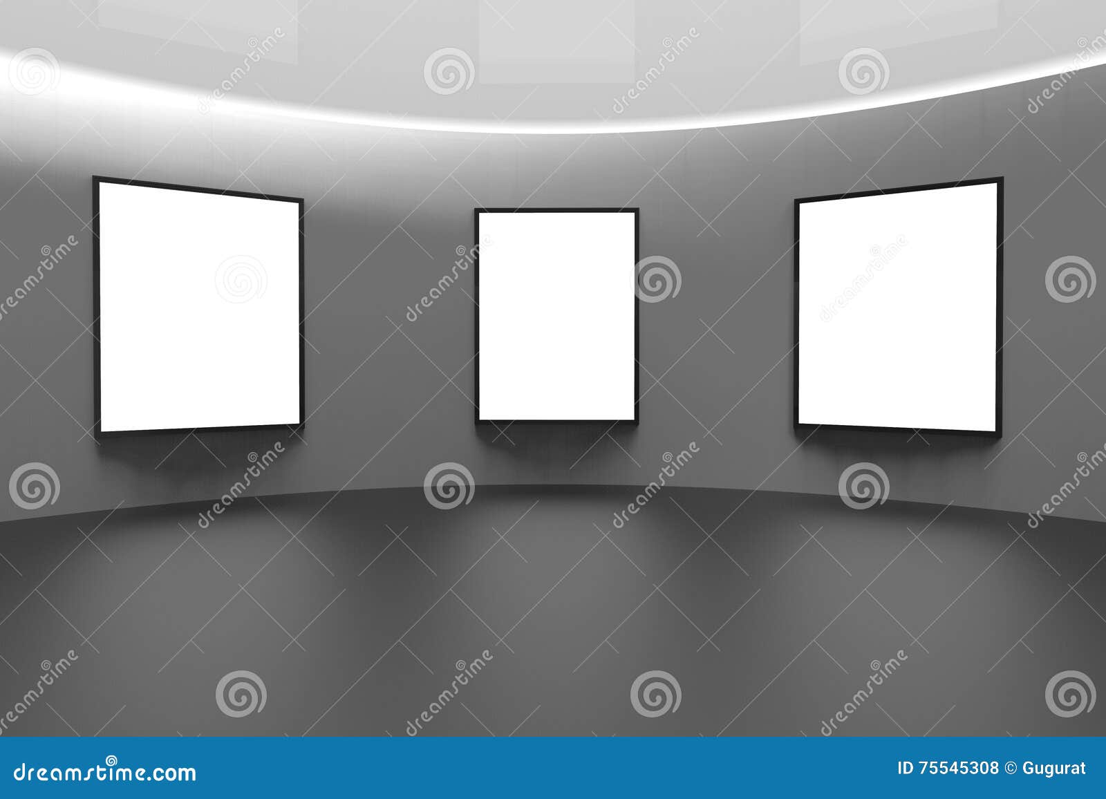 Exhibition Art Gallery and Picture Frame Stock Illustration ...