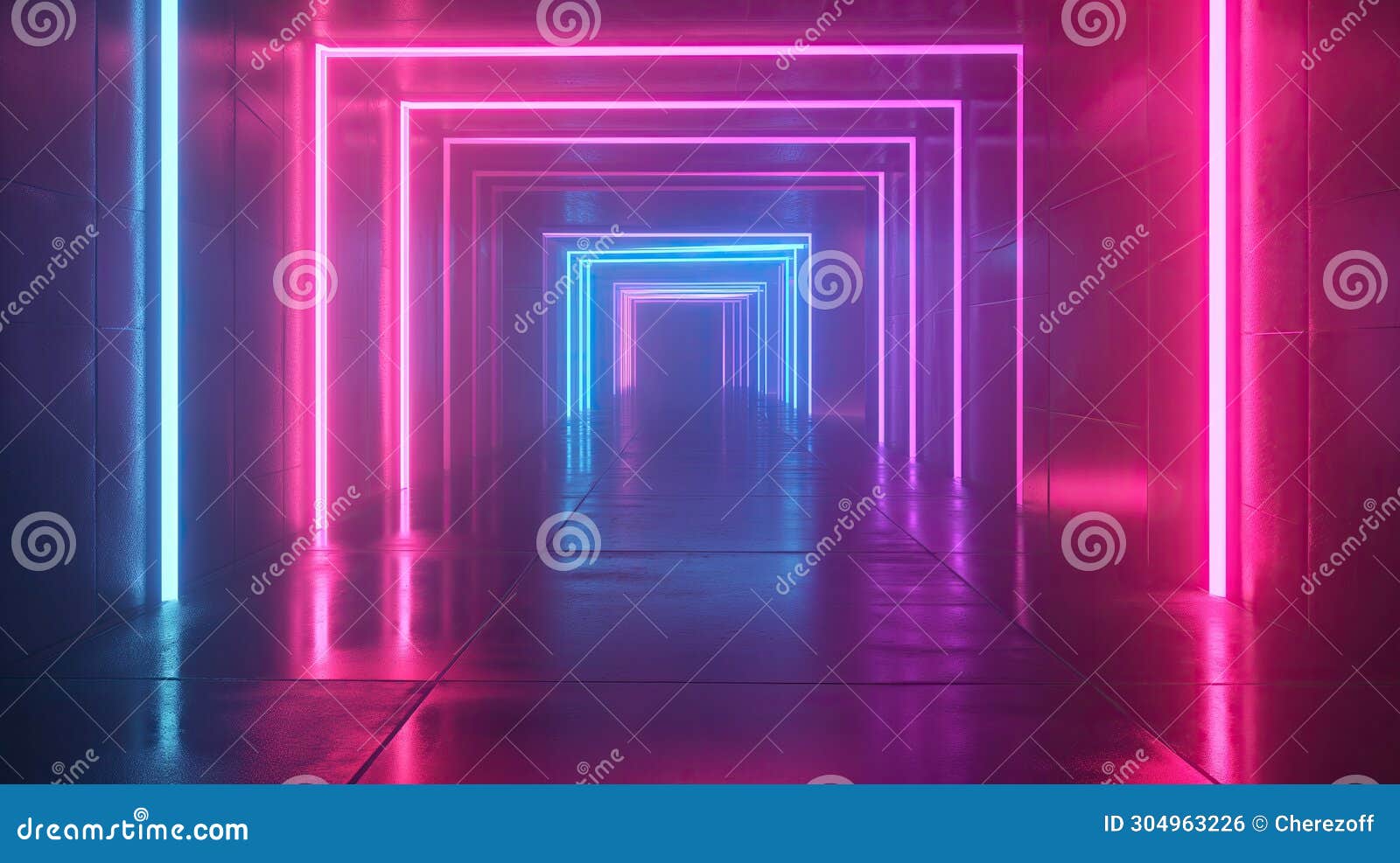 Exhibition Background with Glowing Lines Stock Illustration ...