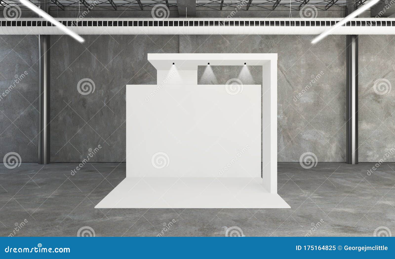 Exhibition Booth 3d Rendering Stock Illustration - Illustration of ...