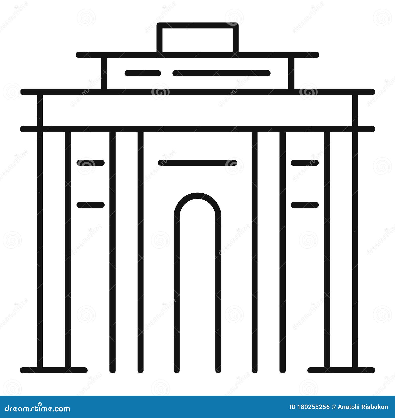 Exhibition Center Icon, Outline Style Stock Vector - Illustration of ...