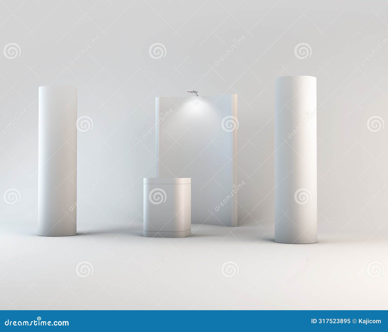 Exhibition Display Stand Mockup: 3D Rendering on Isolated Background ...