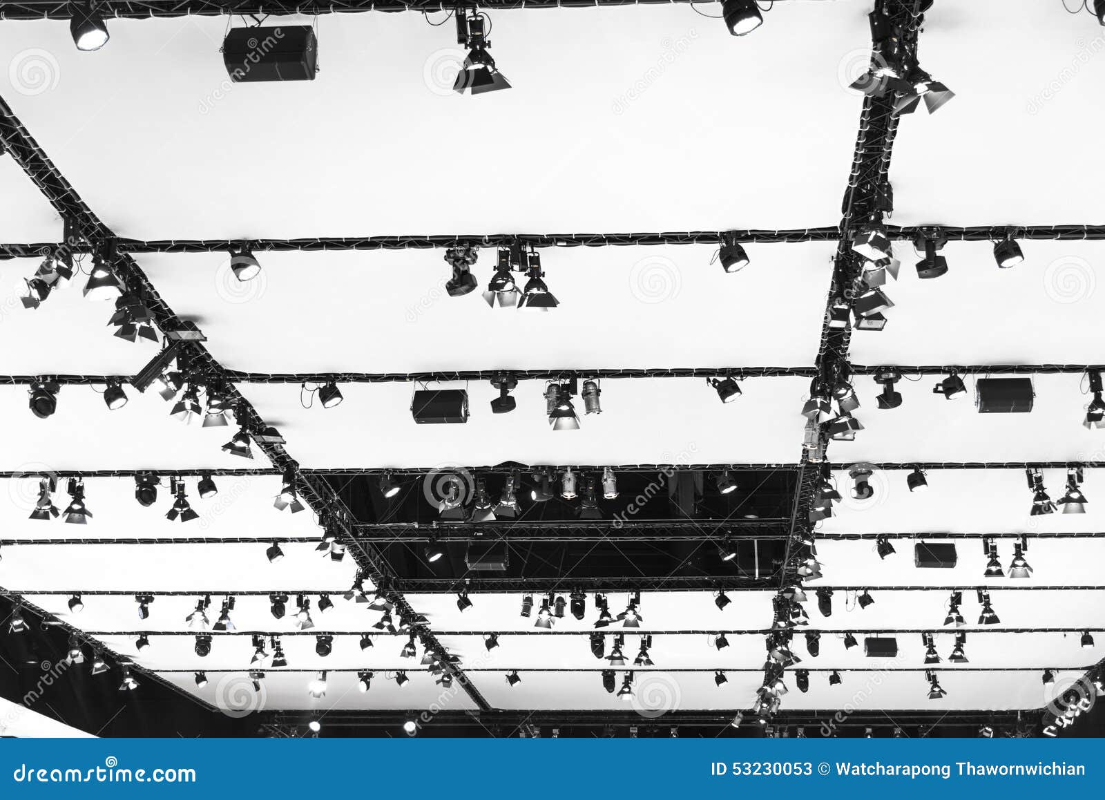 Exhibition Hall Ceiling stock image. Image of lighting - 53230053