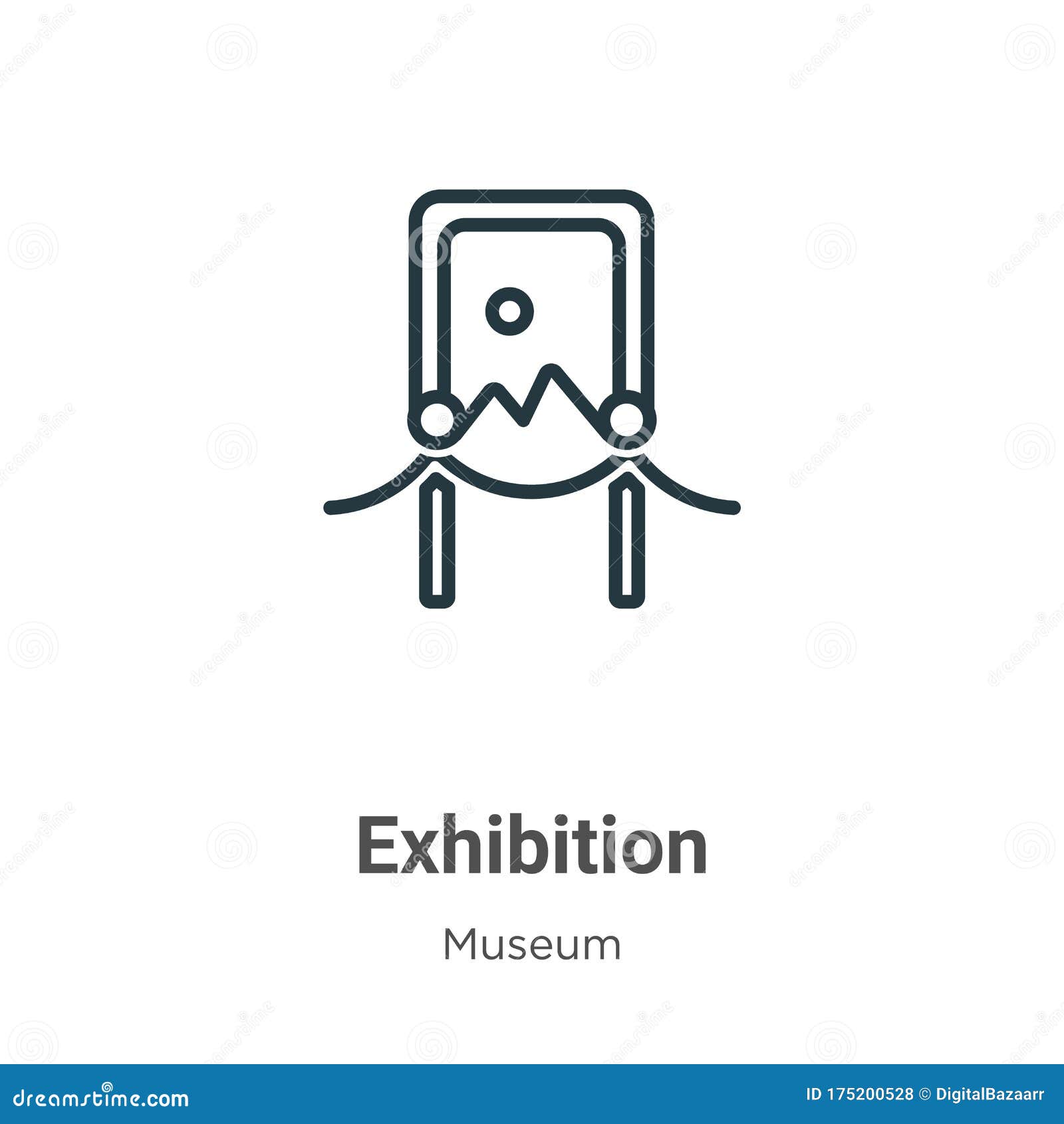 Exhibition Outline Vector Icon. Thin Line Black Exhibition Icon, Flat ...