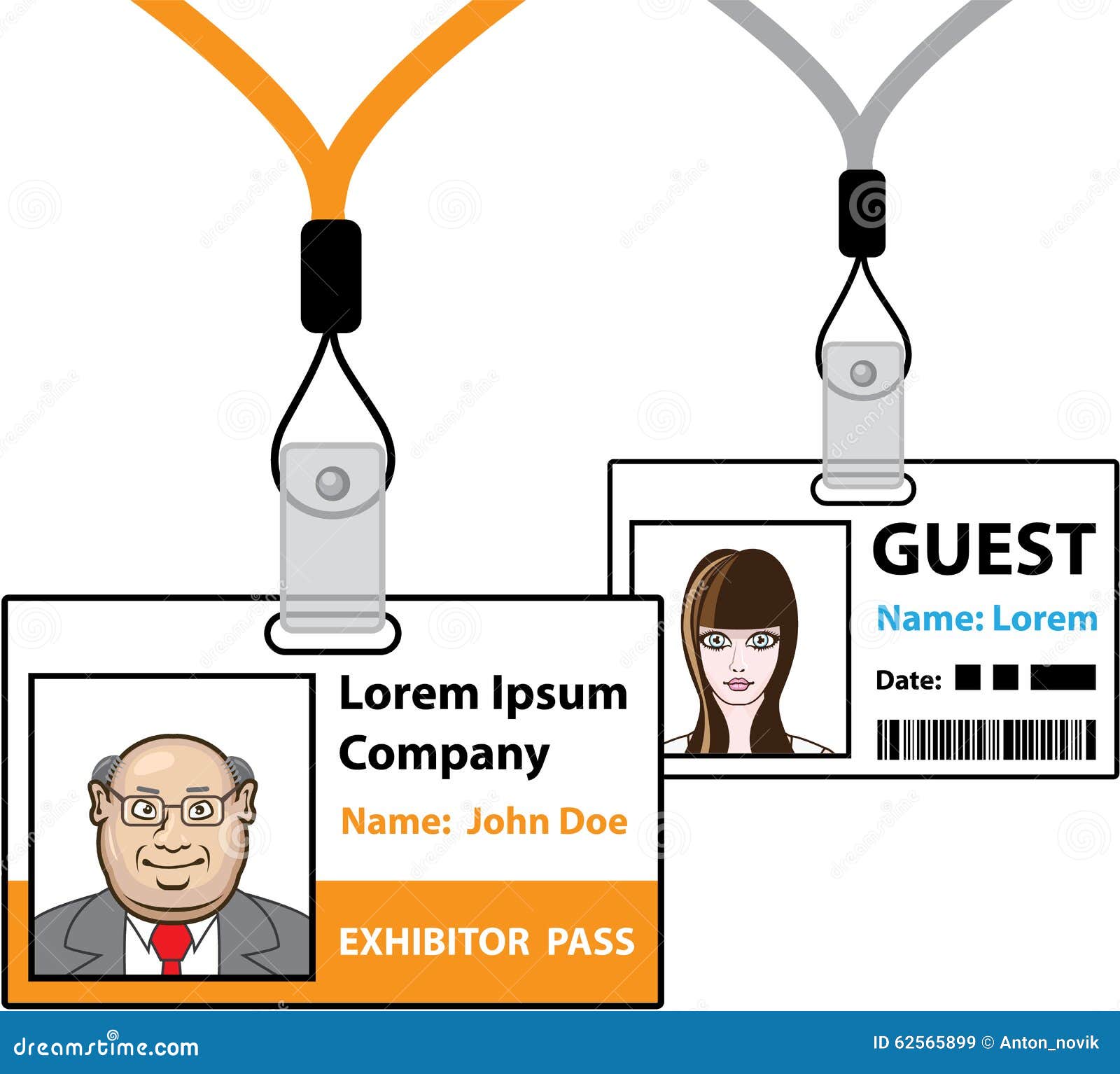 Exhibition pass vector stock vector. Illustration of businessman - 62565899